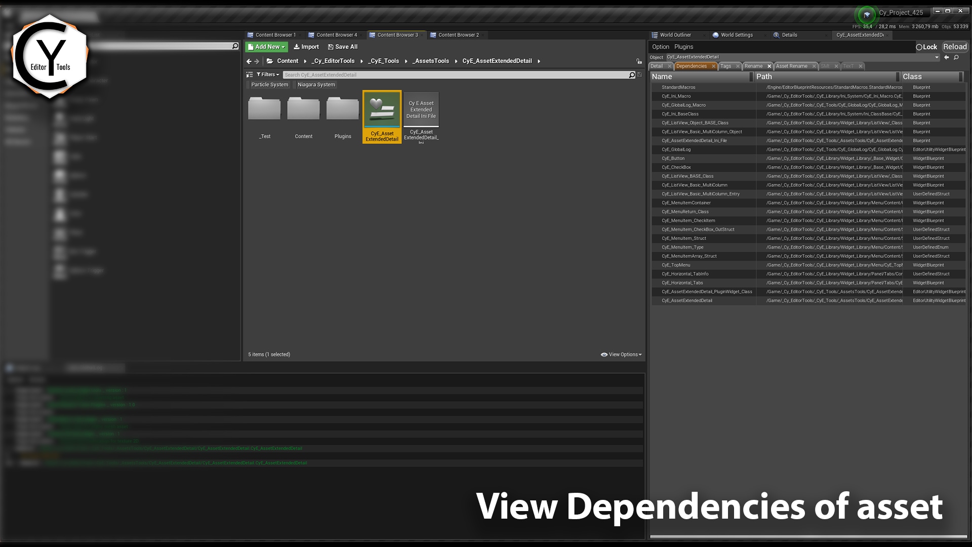 Cy EditorTools Asset Extended Detail in Blueprints - UE Marketplace