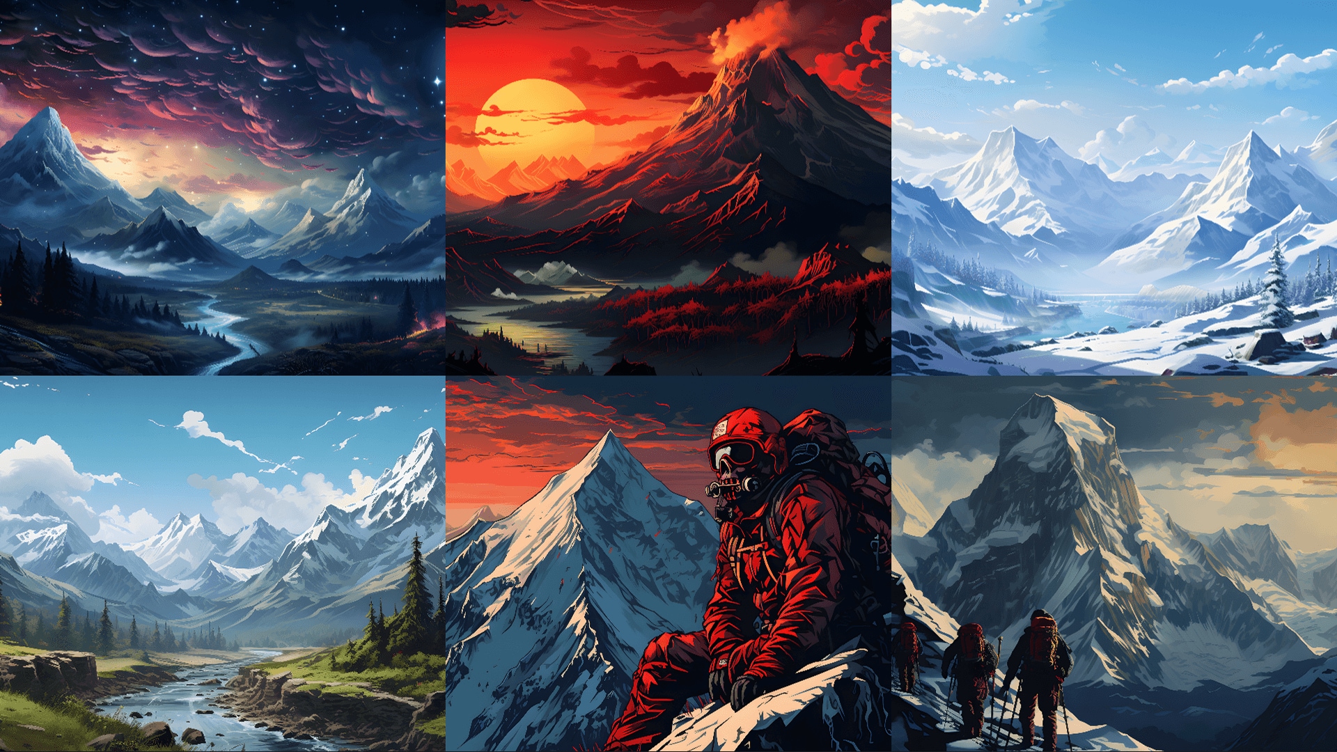 UNIVERSE ART - Stylized Mountain in 2D Assets - UE Marketplace
