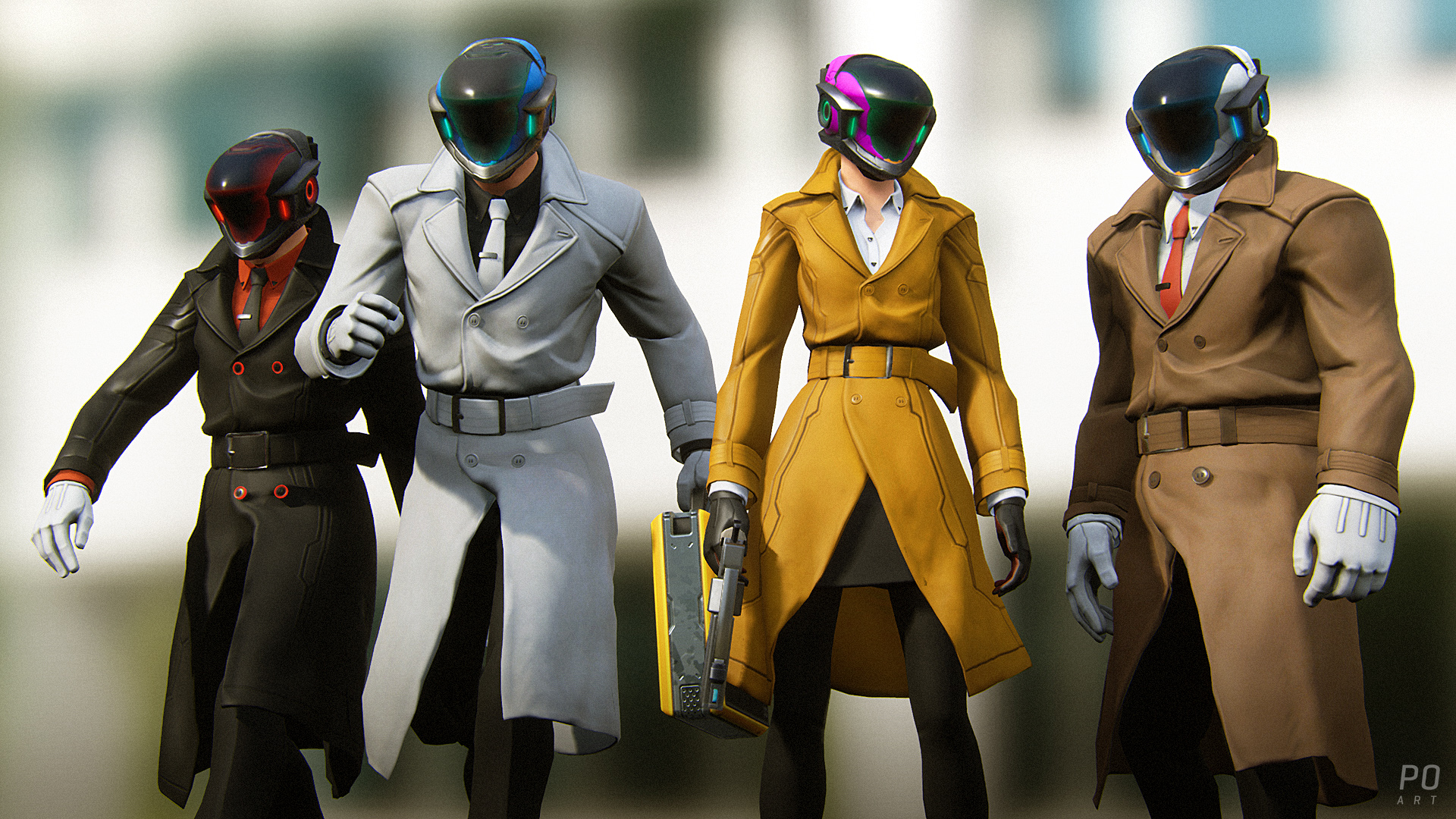 LEAKED GAME ASSETS - Noir Detective Set for Stylized Male and Female