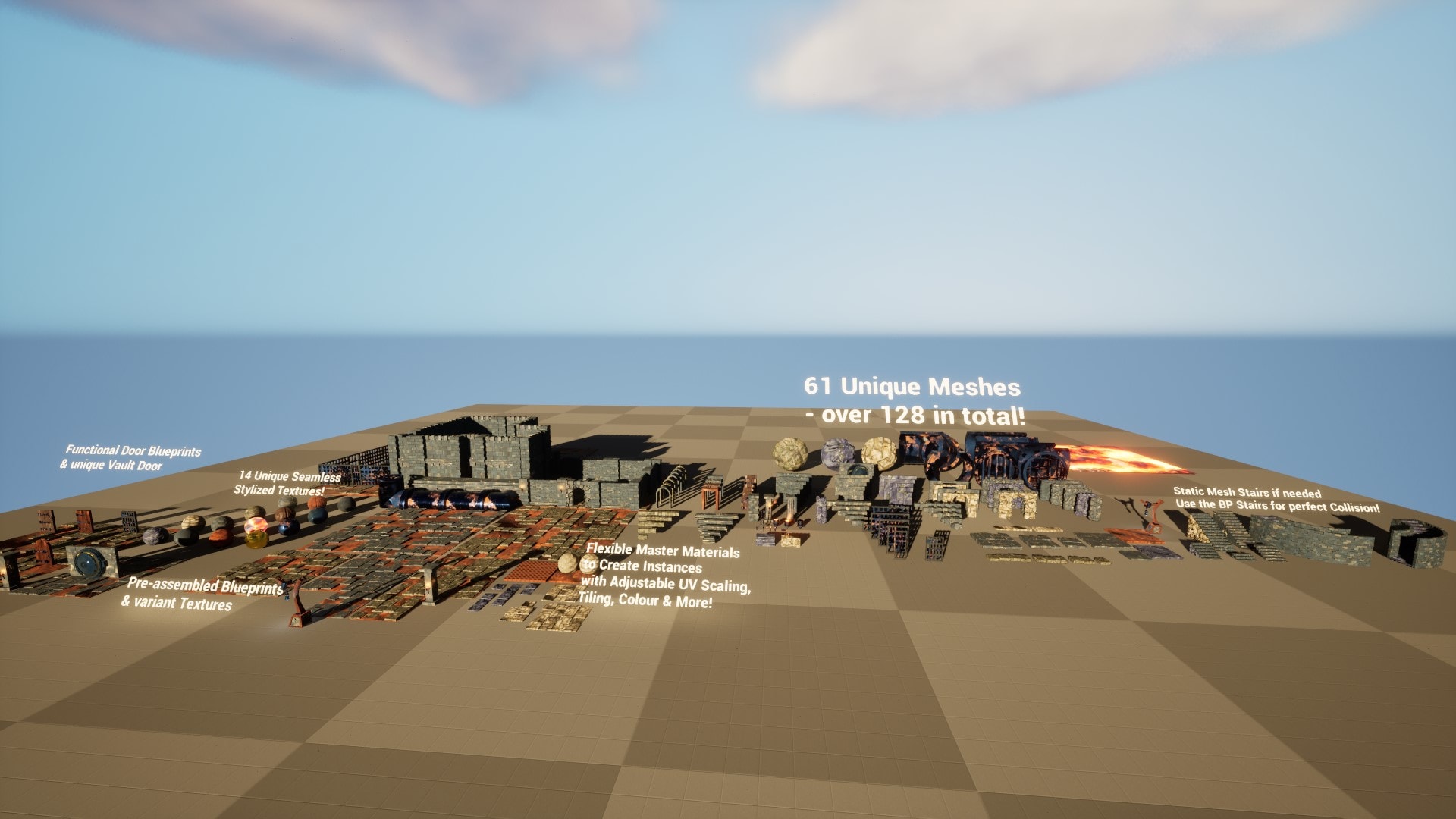 Stylized Modular Dungeon Kit in Environments - UE Marketplace