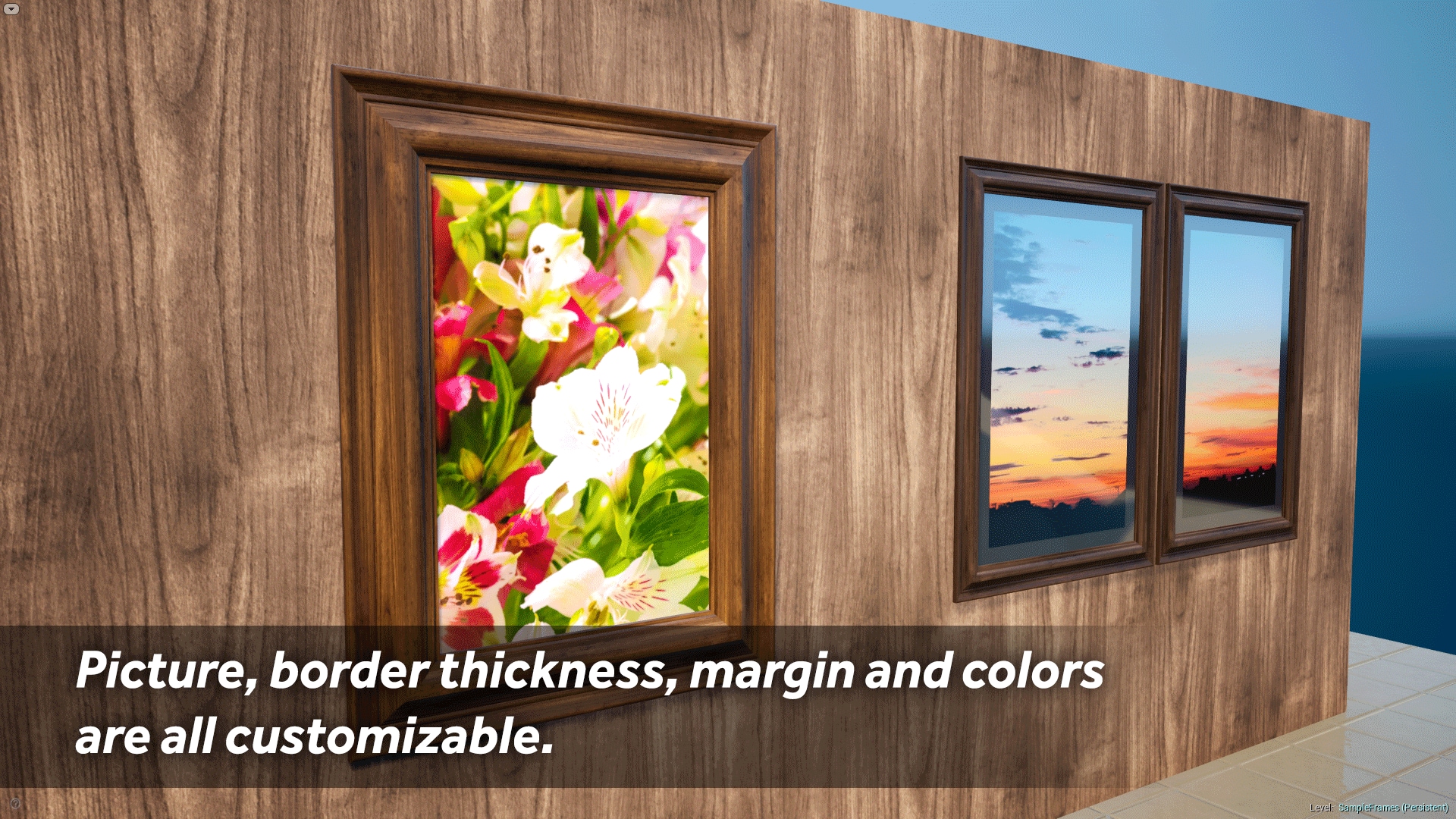 Dynamic Picture Frames in Architectural Visualization - UE Marketplace