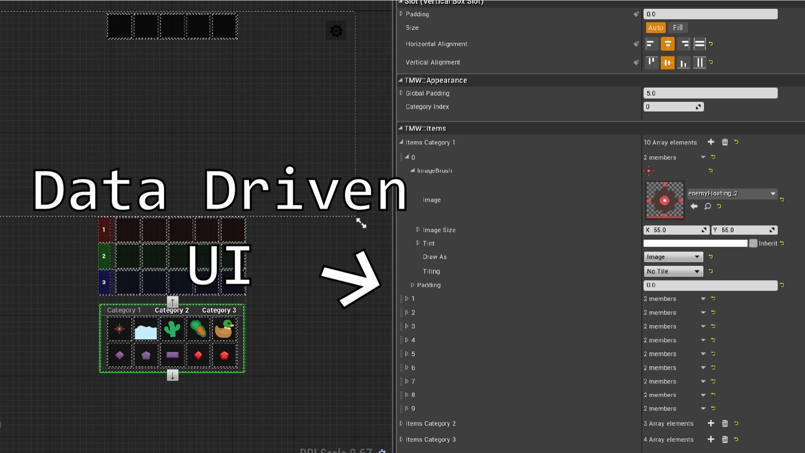 Dynamic UI Widget Template in Blueprints - UE Marketplace