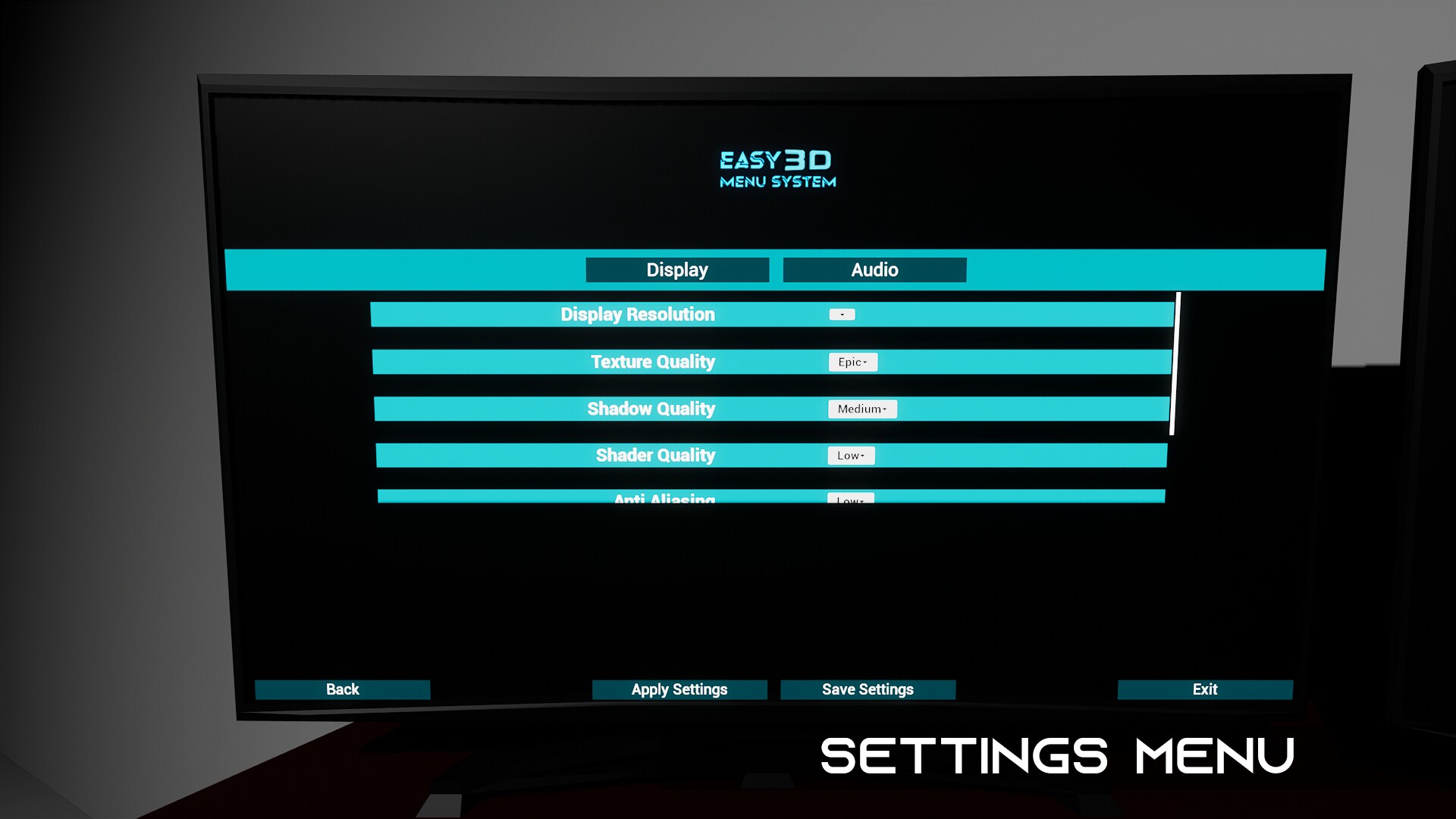3D Main Menu System, 카테고리 블루프린트 - UE 마켓플레이스