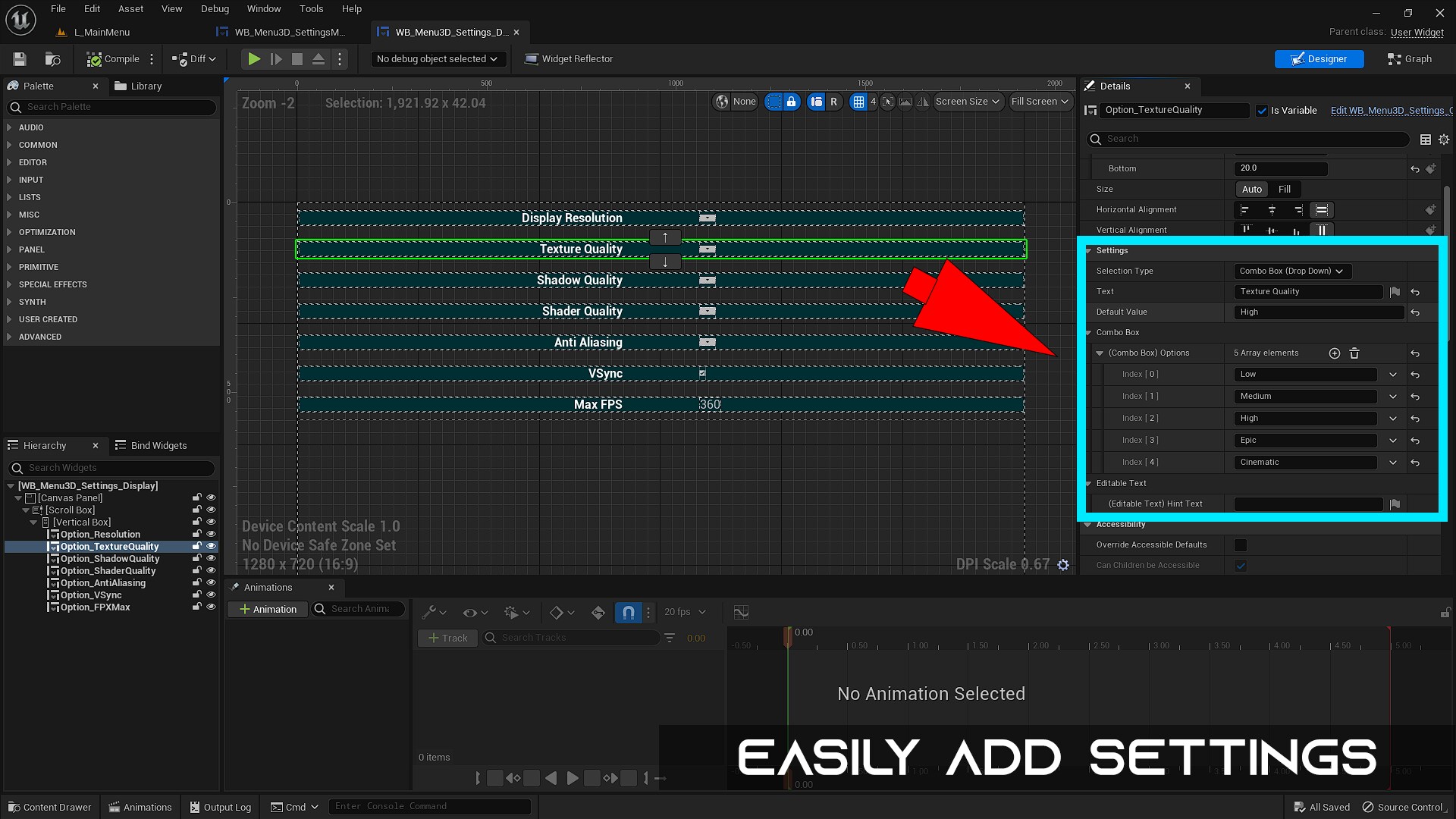 3D Main Menu System, 카테고리 블루프린트 - UE 마켓플레이스