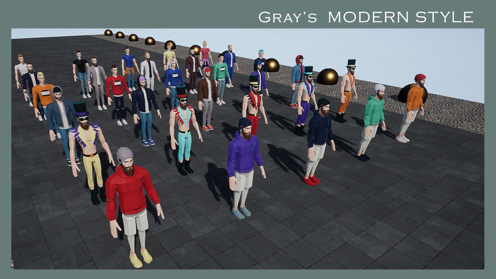 Gray: Ein Modern Pack in Characters - UE Marketplace