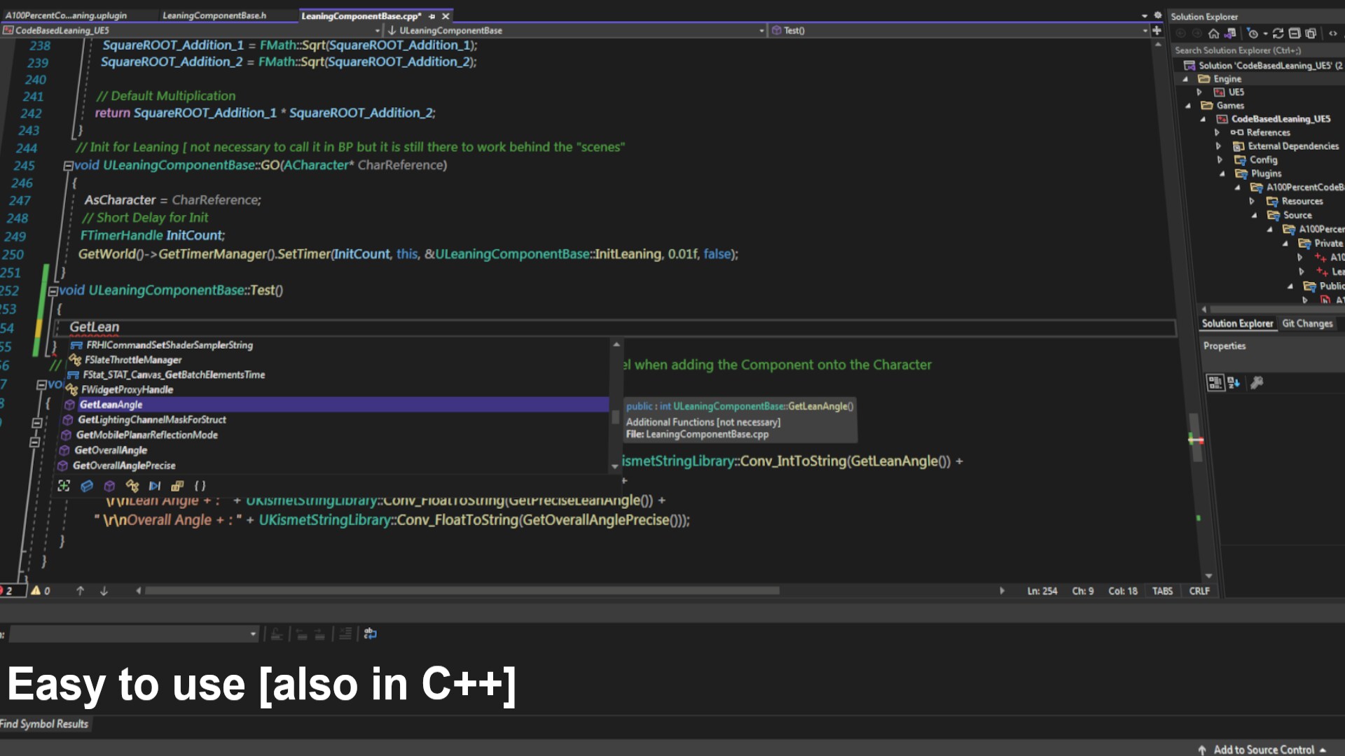 Code Based Leaning in Code Plugins - UE Marketplace