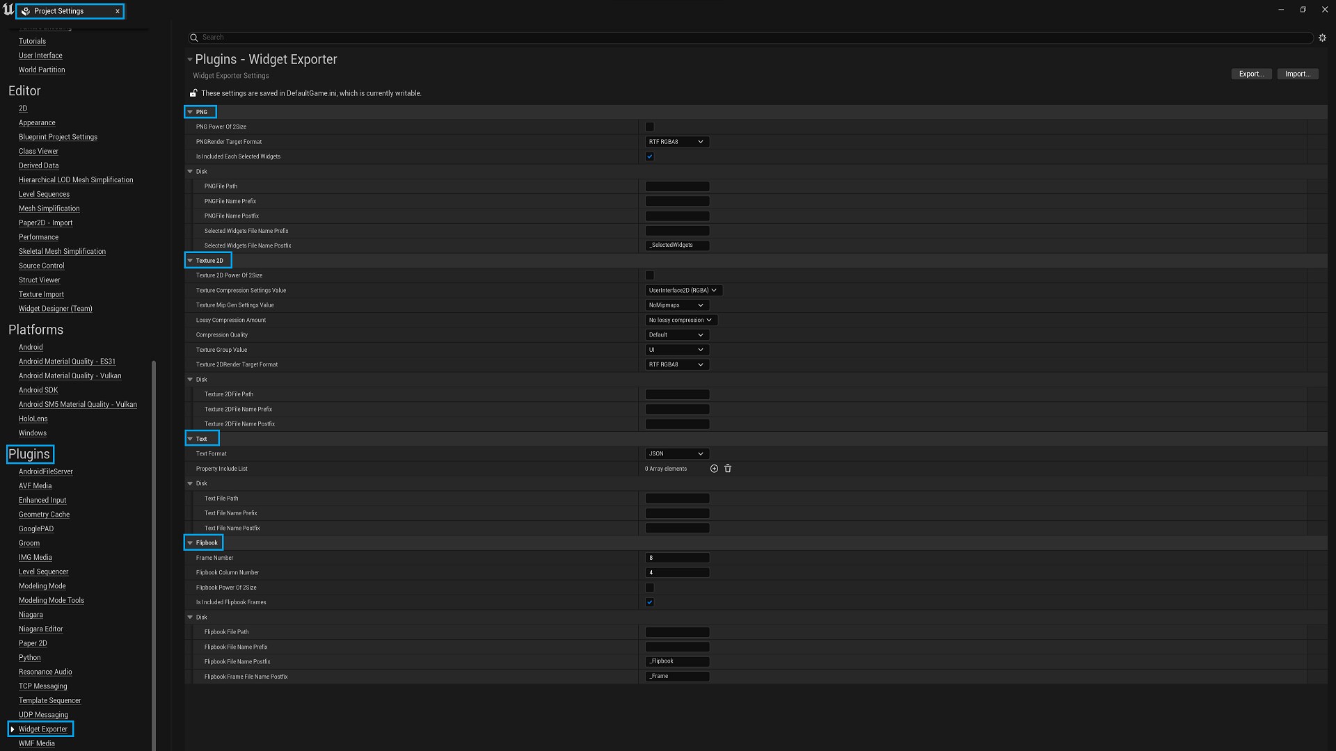 Widget Exporter in Code Plugins - UE Marketplace