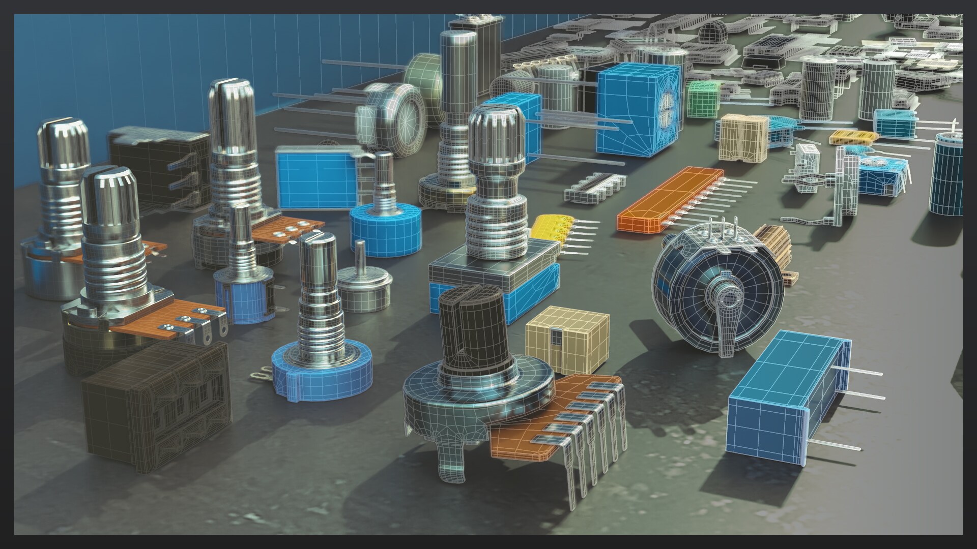 Electrocomponents kitbash in Props - UE Marketplace