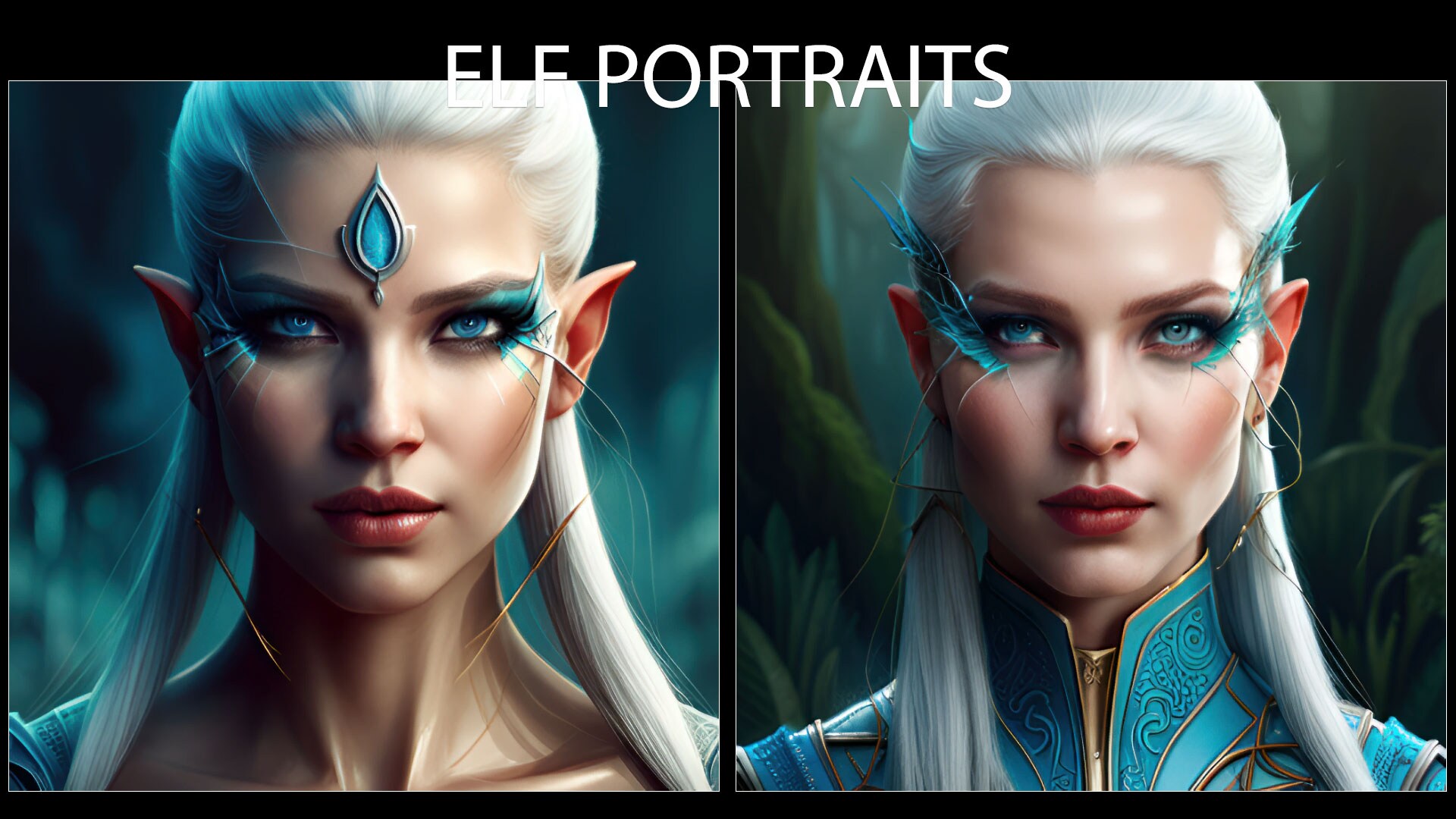 Elf Portraits in 2D Assets - UE Marketplace