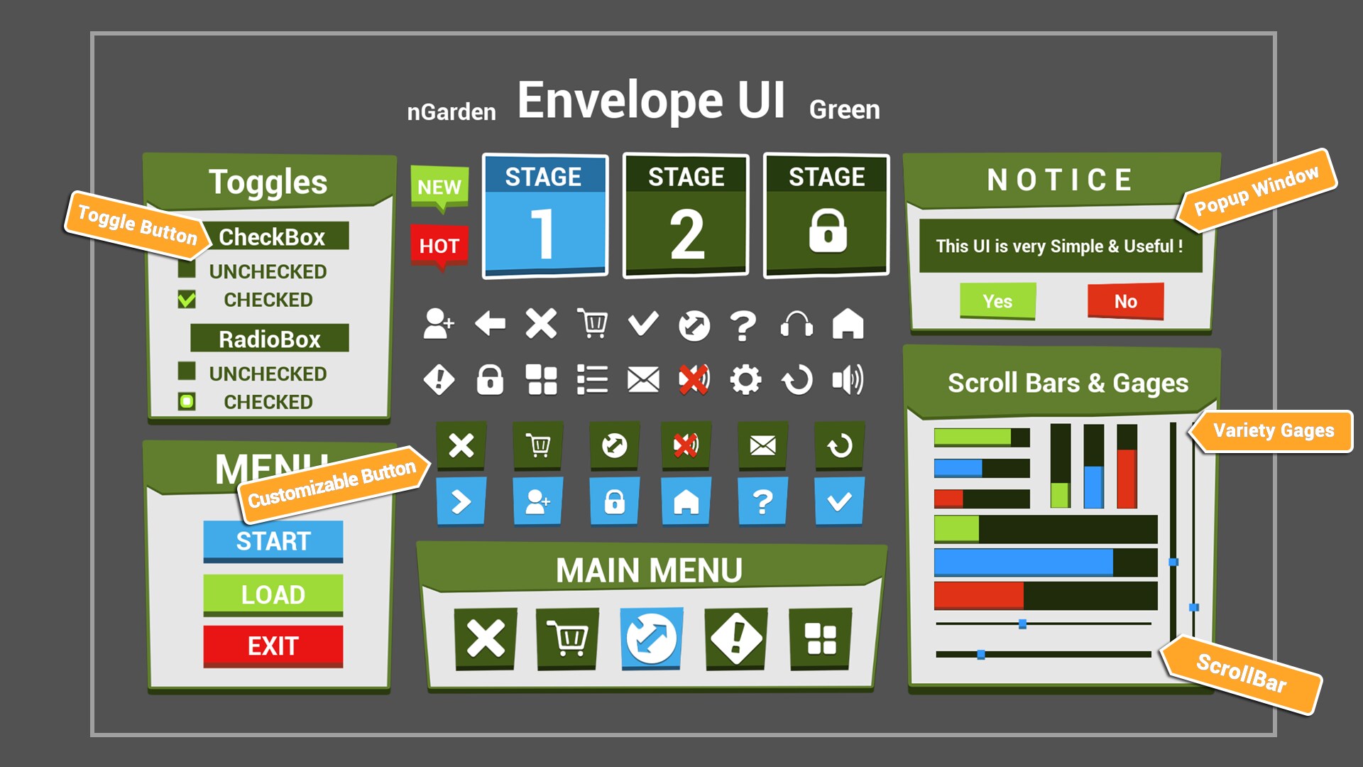 nGarden Envelope UI in 2D Assets - UE Marketplace