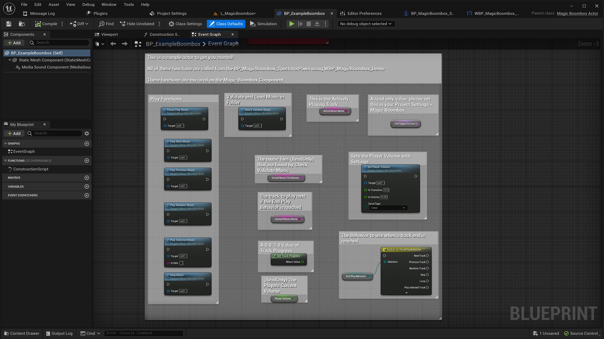 Magic Boombox in Code Plugins - UE Marketplace