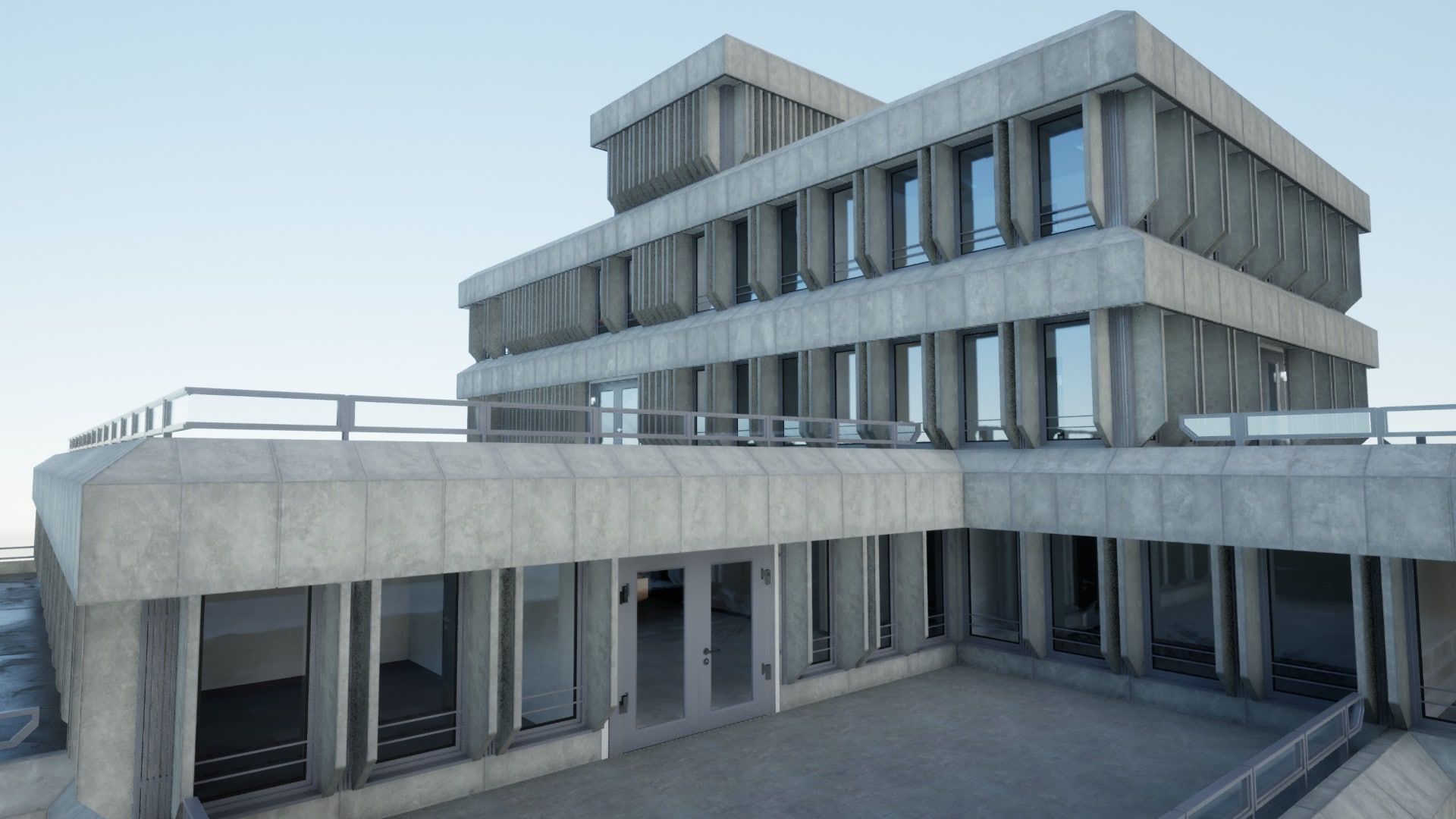 Modular Brutalist Building Vol. 2 in Environments - UE Marketplace