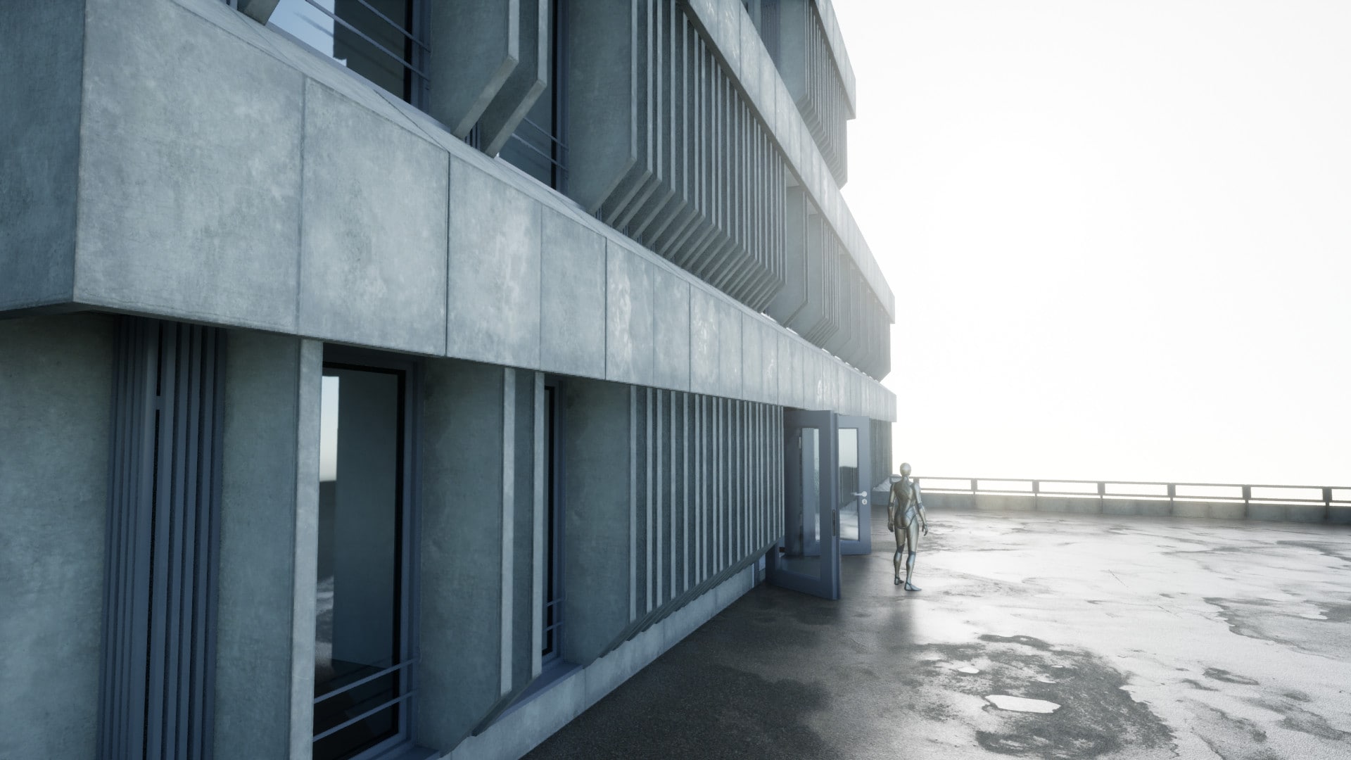 Modular Brutalist Building Vol. 2 in Environments - UE Marketplace