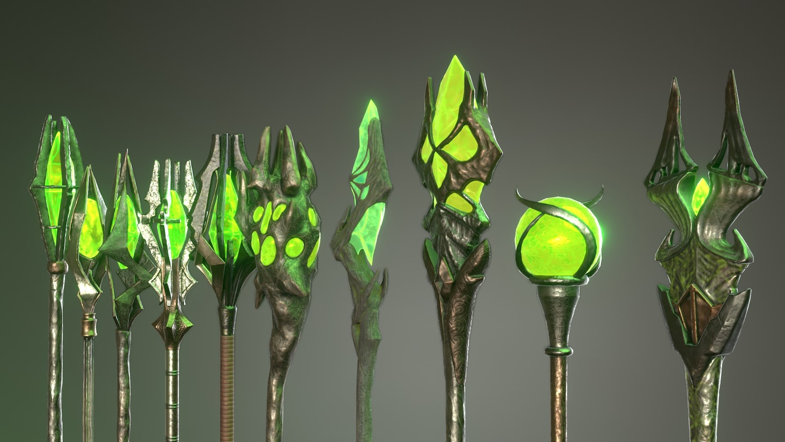 Fantasy staff set02 in Weapons - UE Marketplace