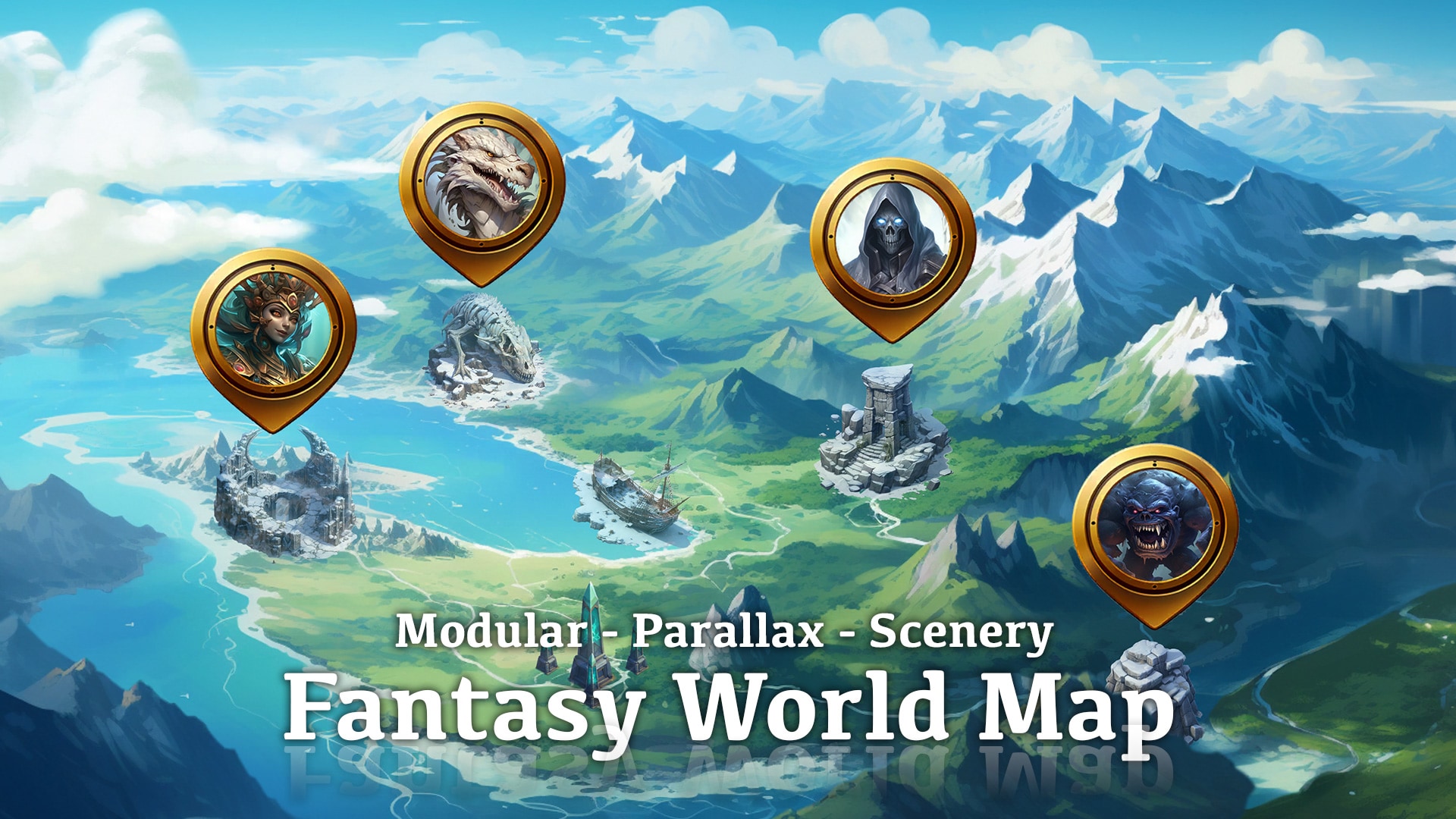 Fantasy World Map in 2D Assets - UE Marketplace