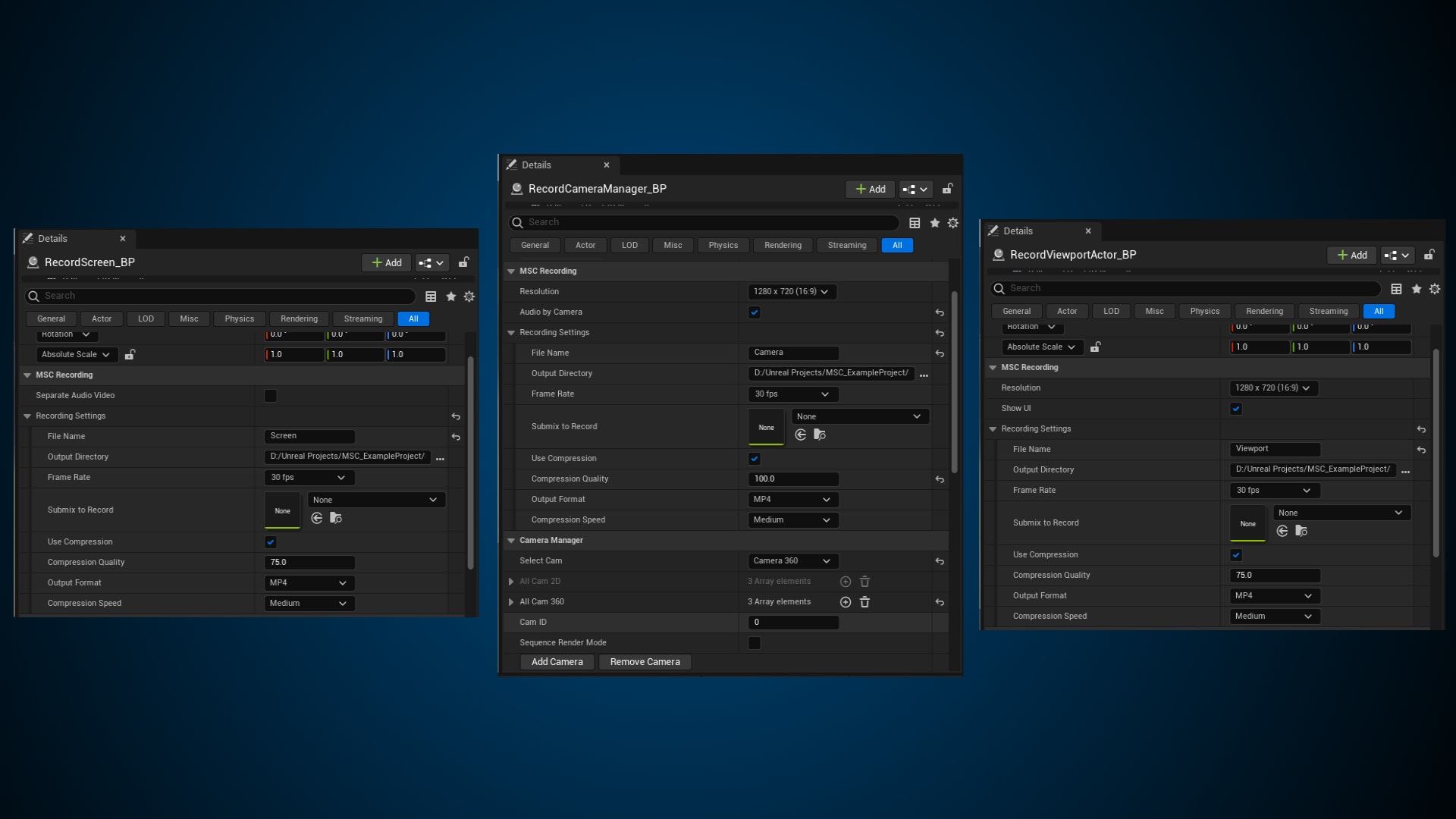MSC Screen & Camera Recorder in Code Plugins - UE Marketplace