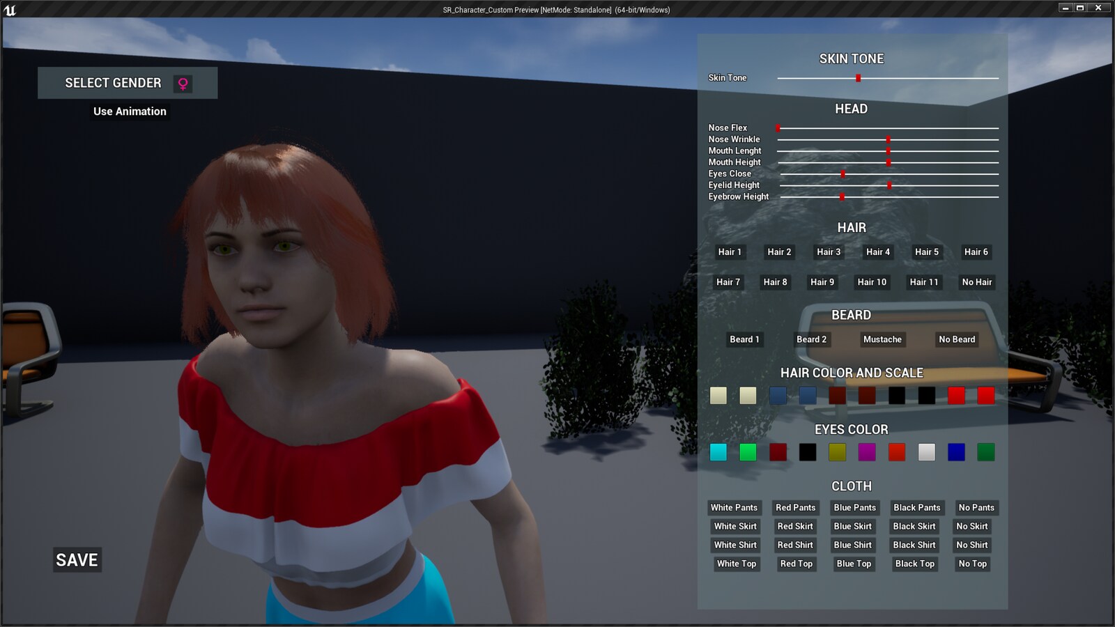 Character Customization in Blueprints - UE Marketplace
