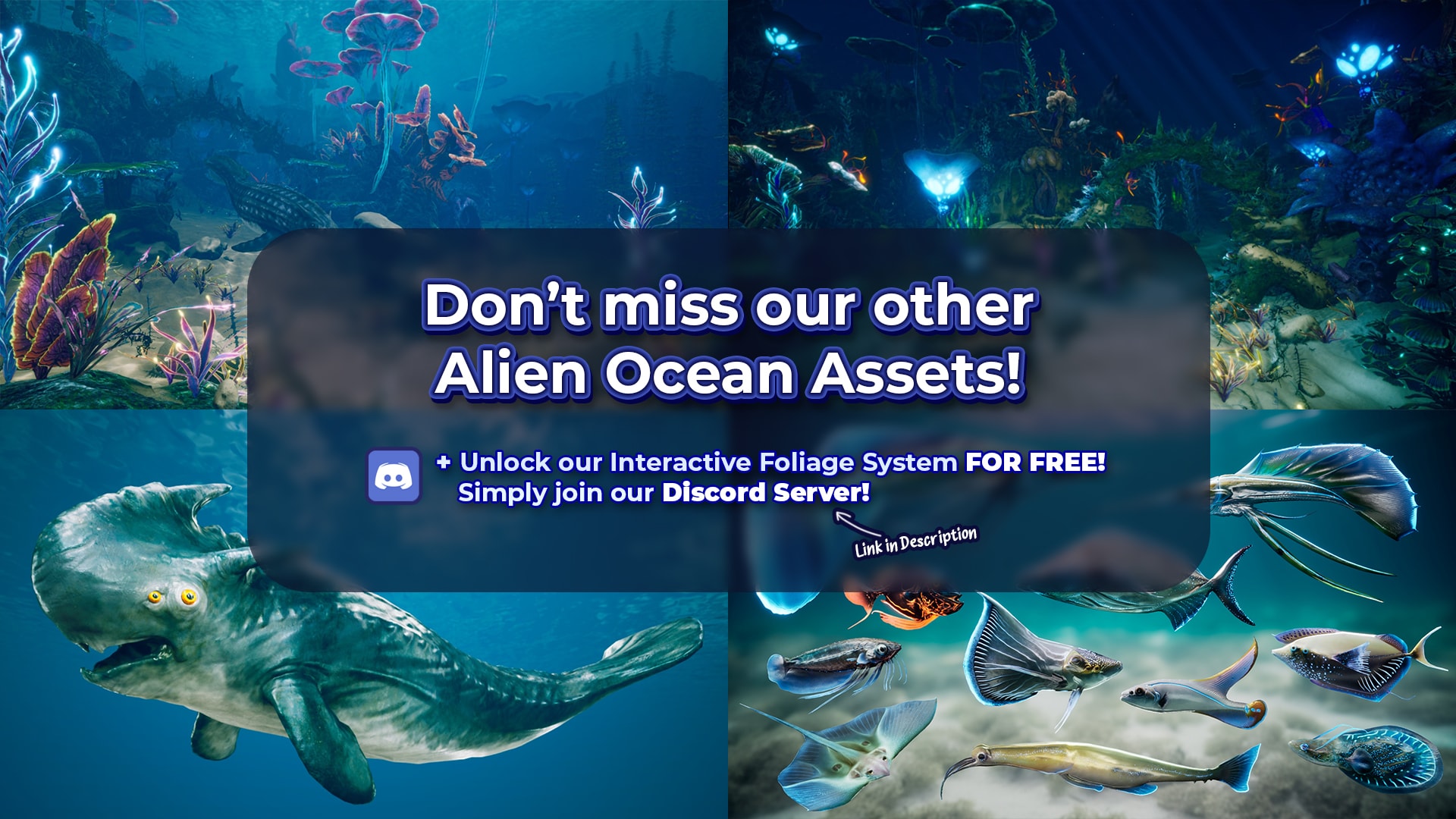 Alien Fantasy Ocean Creature - Luminarus Whale with Spine System in ...