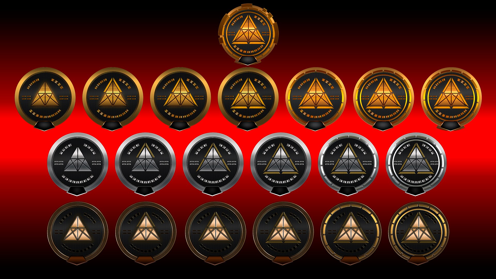 2D Icons - 100 Rank Pack 3：2Dアセット - UE マーケットプレイス