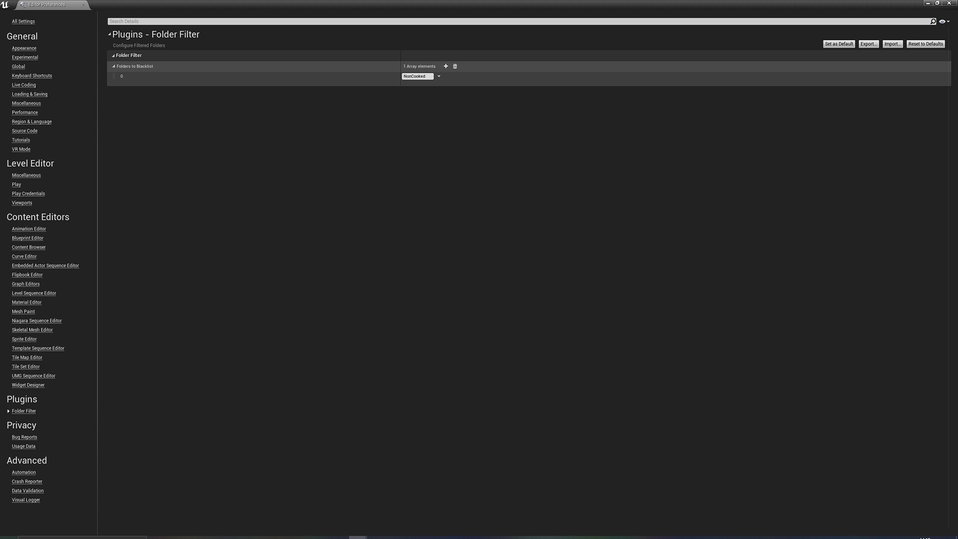 Folder Filter in Code Plugins - UE Marketplace