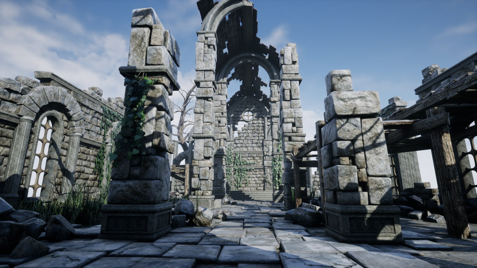 Forest Temple Ruins, Models, and Materials in Props - UE Marketplace