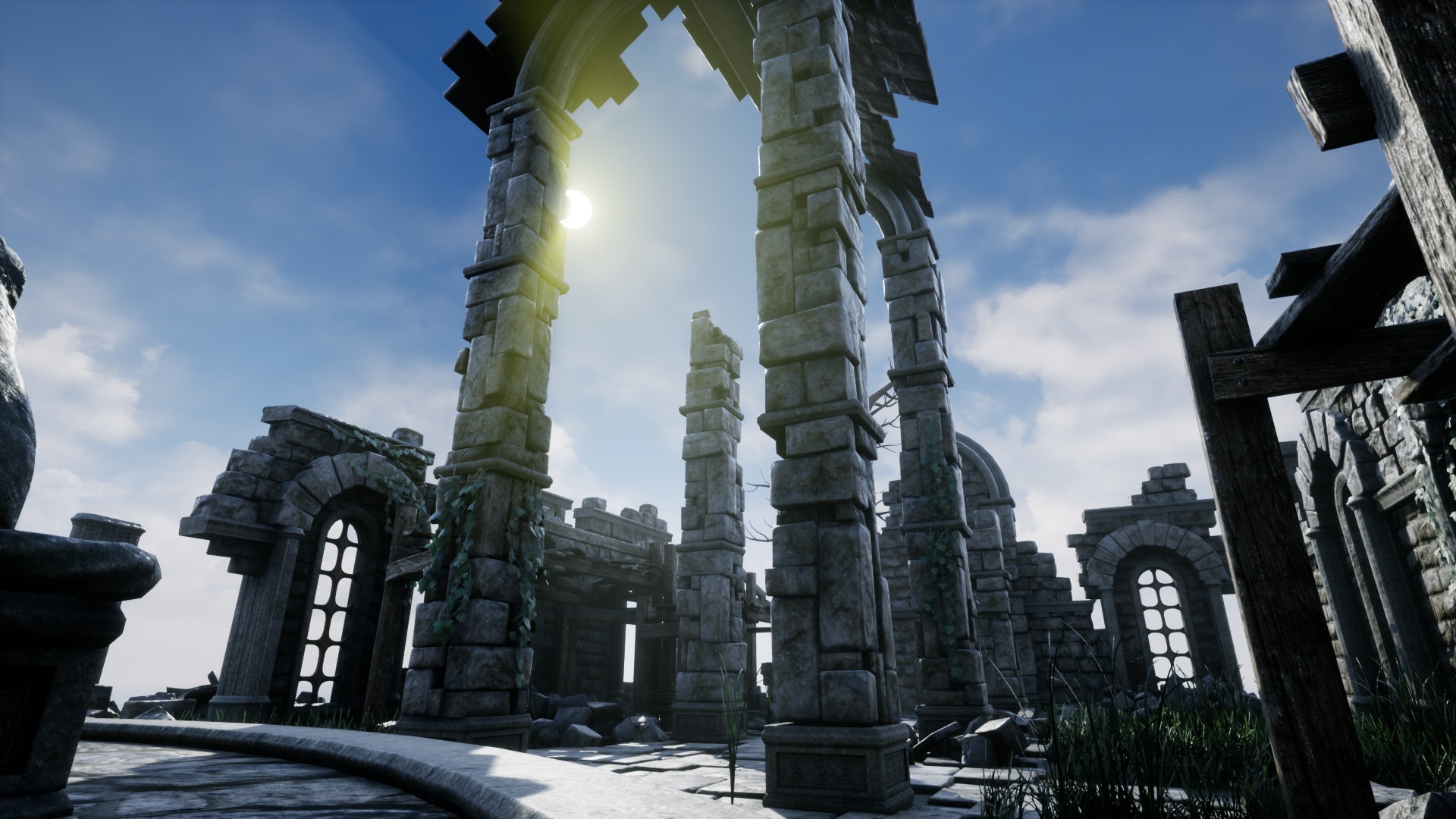 Forest Temple Ruins, Models, and Materials in Props - UE Marketplace