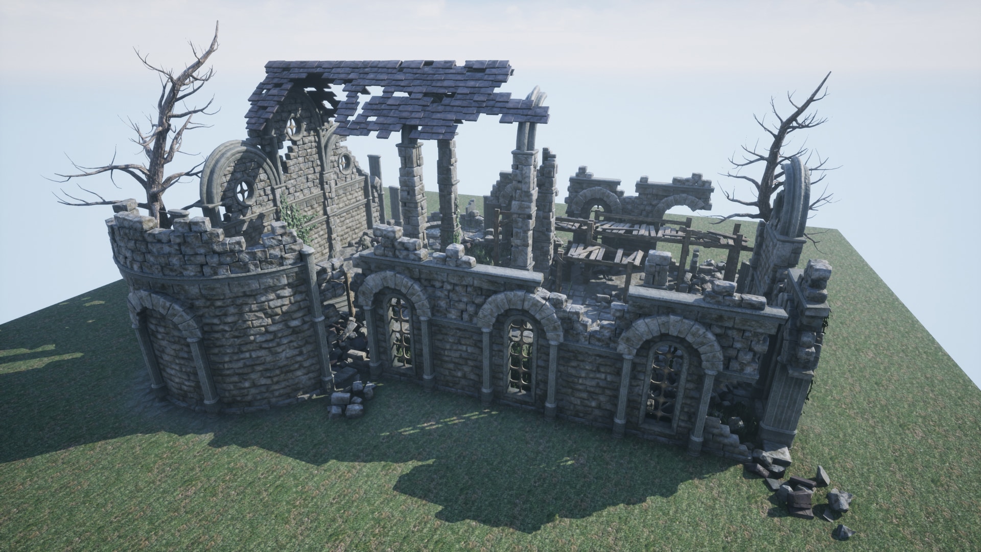 Forest Temple Ruins, Models, and Materials in Props - UE Marketplace