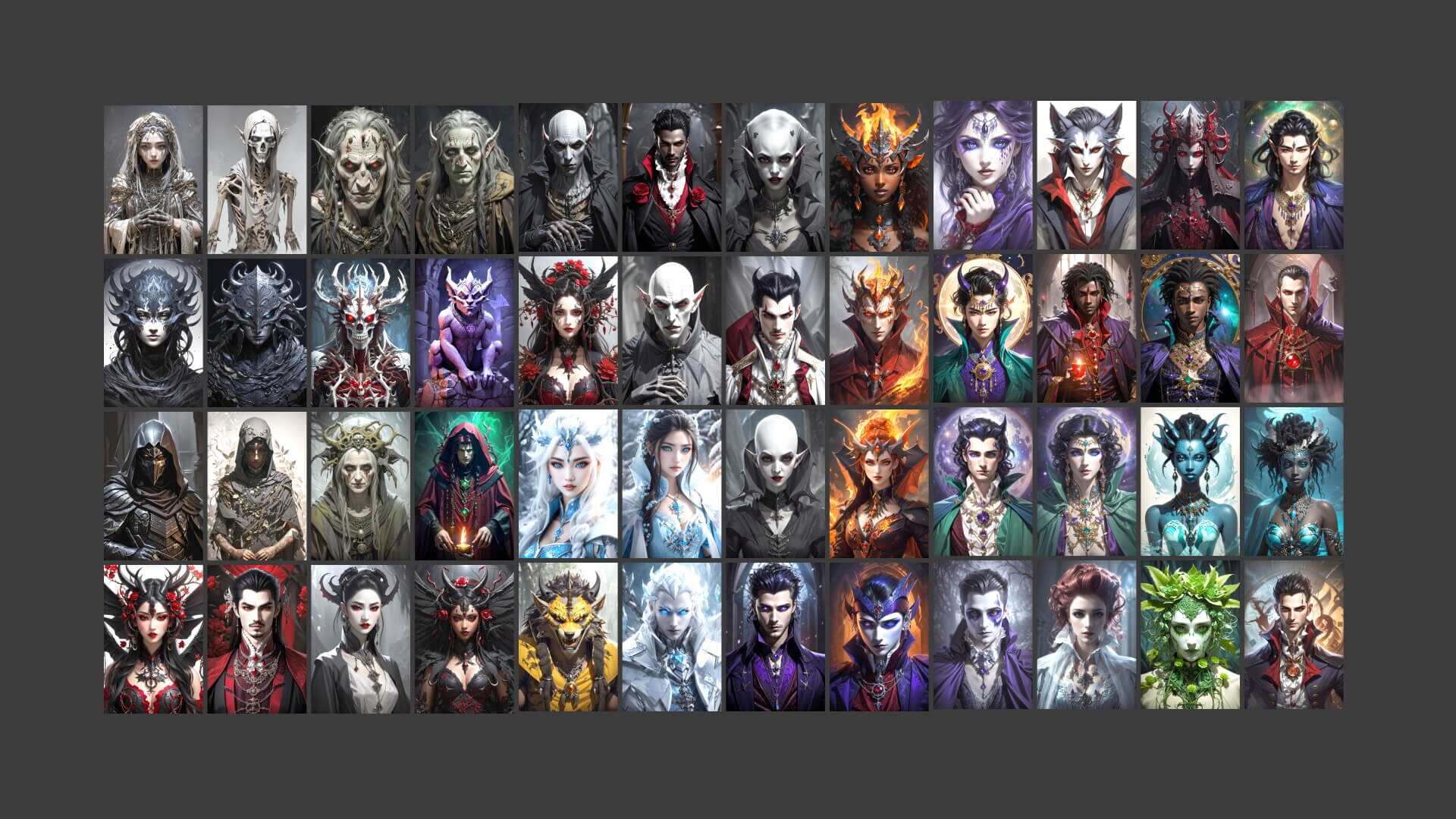 250 2D Dark Fantasy Avatars in 2D Assets - UE Marketplace