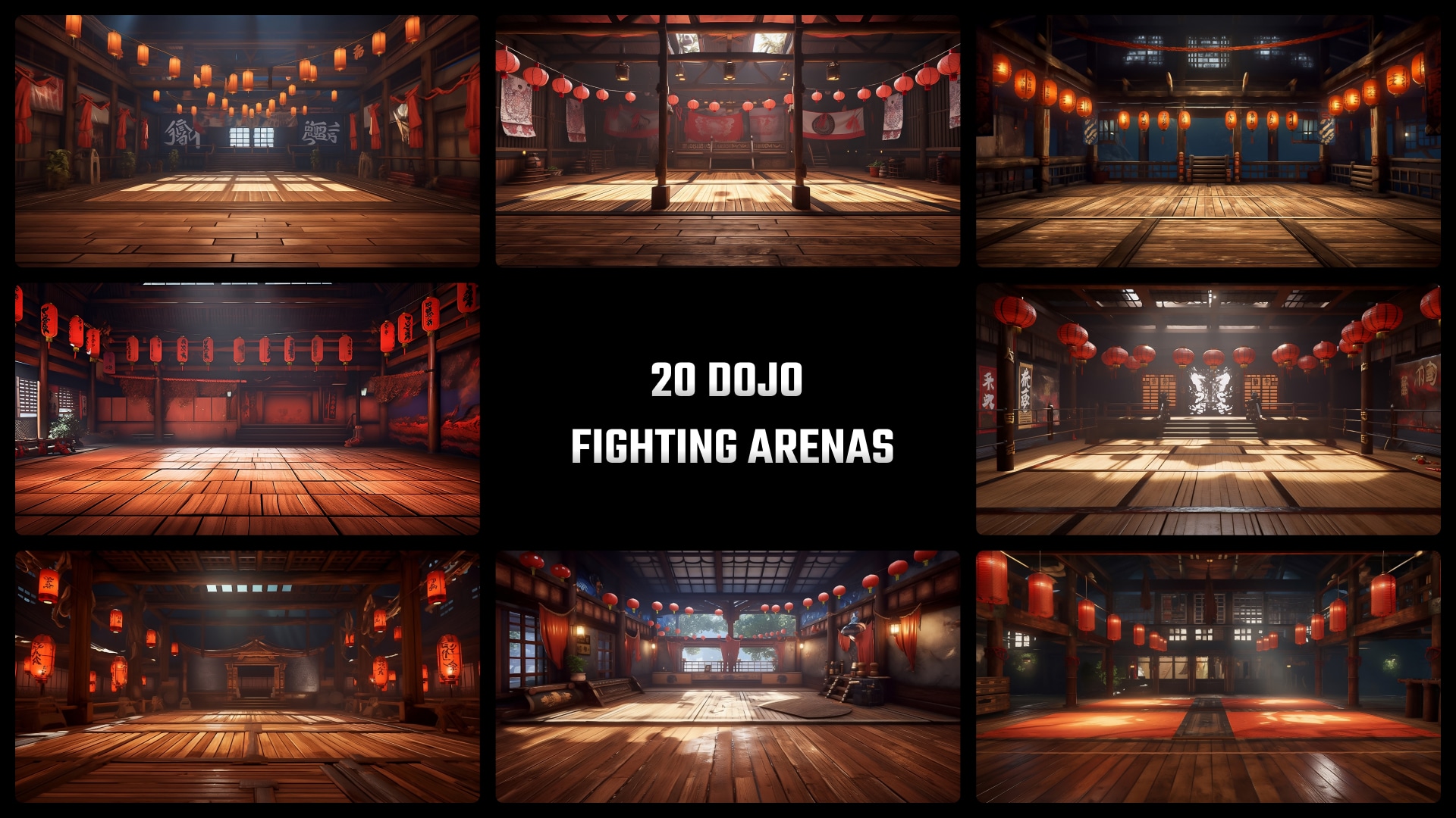 在二维资源创建的60 4k backgrounds for fighting arenas. Pack 3 - 虚幻引擎商城