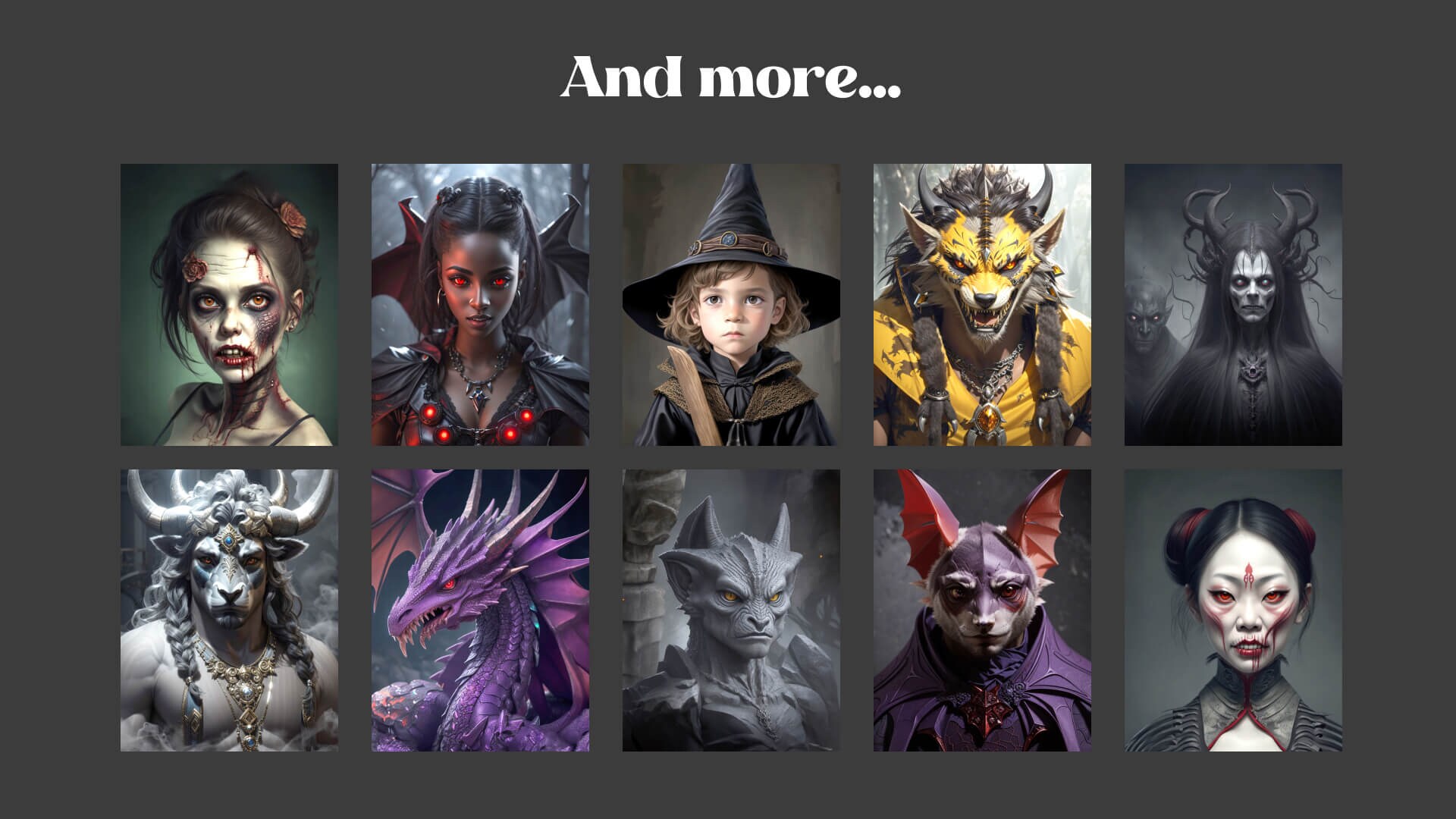 250 2D Dark Fantasy Avatars in 2D Assets - UE Marketplace