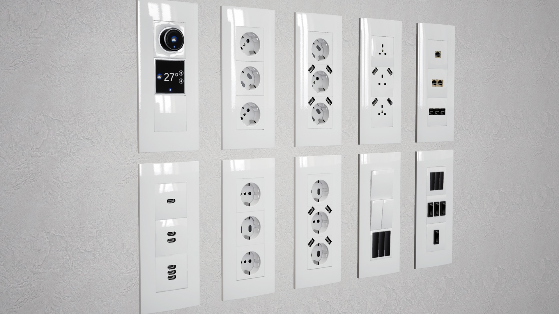 European socket kit in Architectural Visualization - UE Marketplace