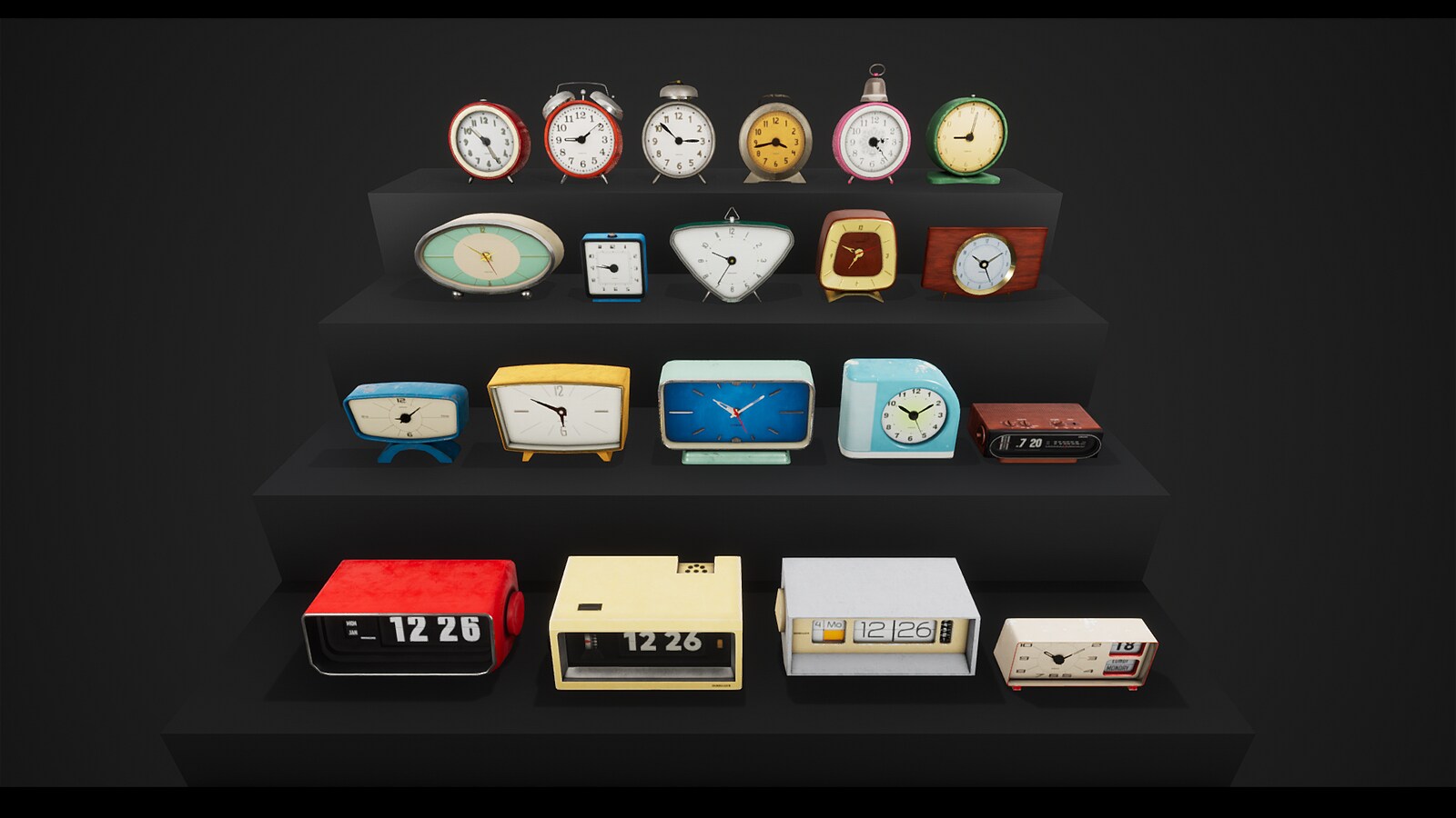 Clear and dirt desktop clocks. in Props - UE Marketplace