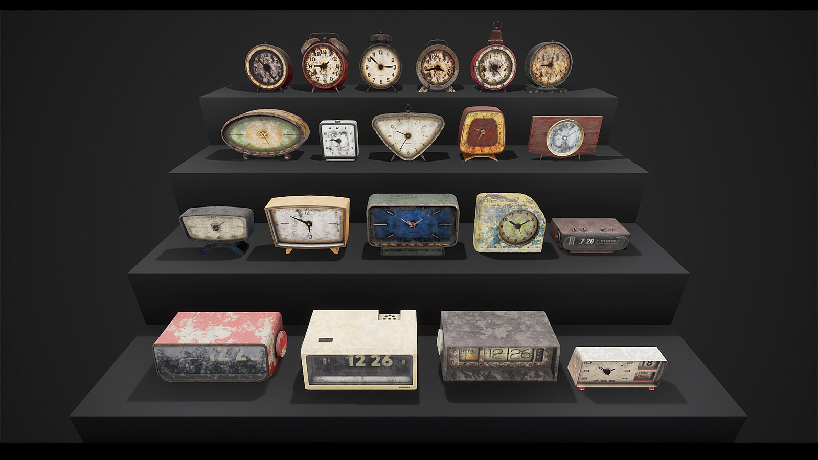 Clear and dirt desktop clocks. in Props - UE Marketplace