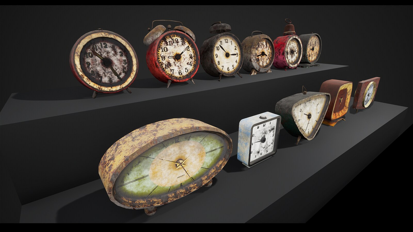 Clear and dirt desktop clocks. in Props - UE Marketplace