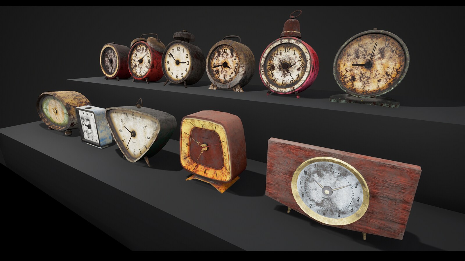 Clear and dirt desktop clocks. in Props - UE Marketplace