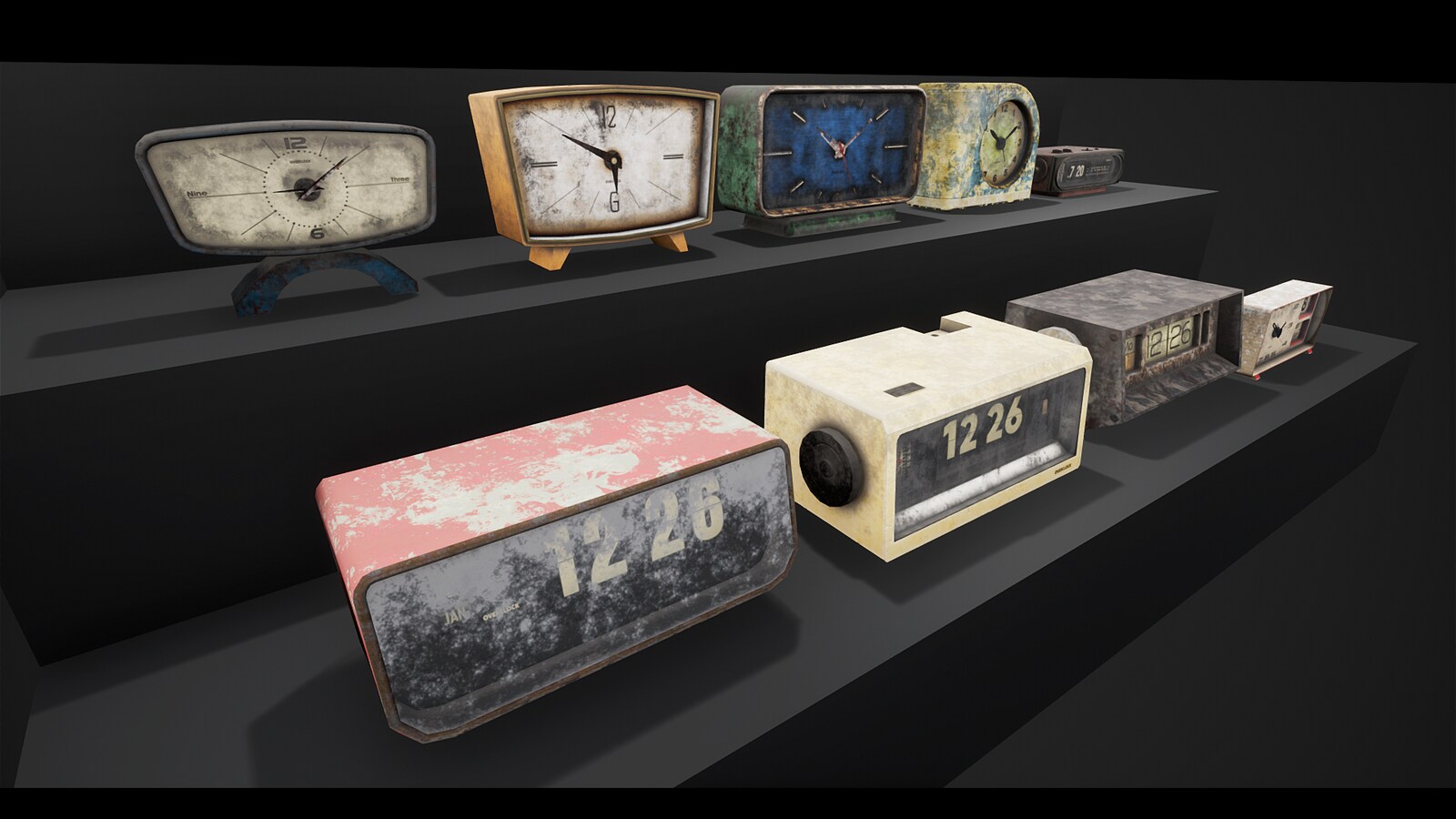 Clear and dirt desktop clocks. in Props - UE Marketplace