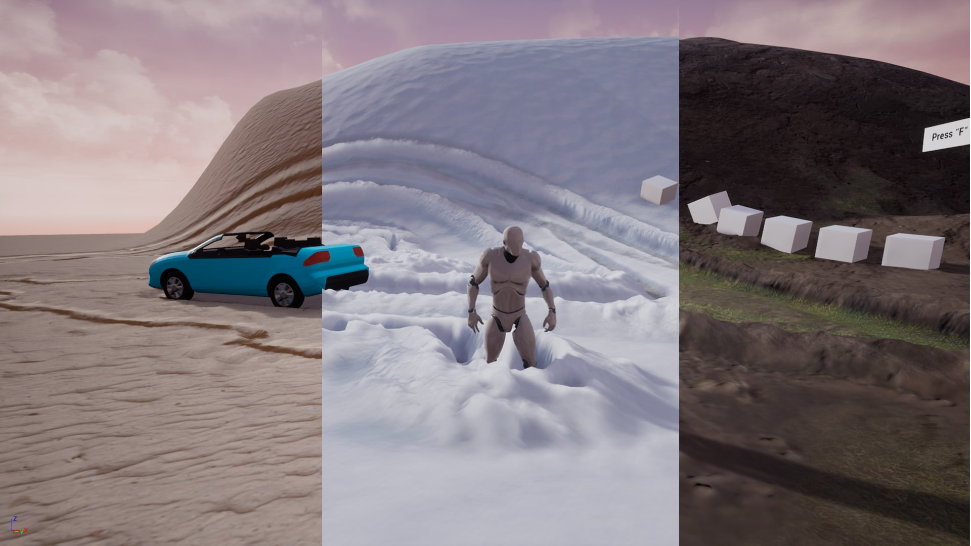 Interactive Snowfield in Blueprints - UE Marketplace