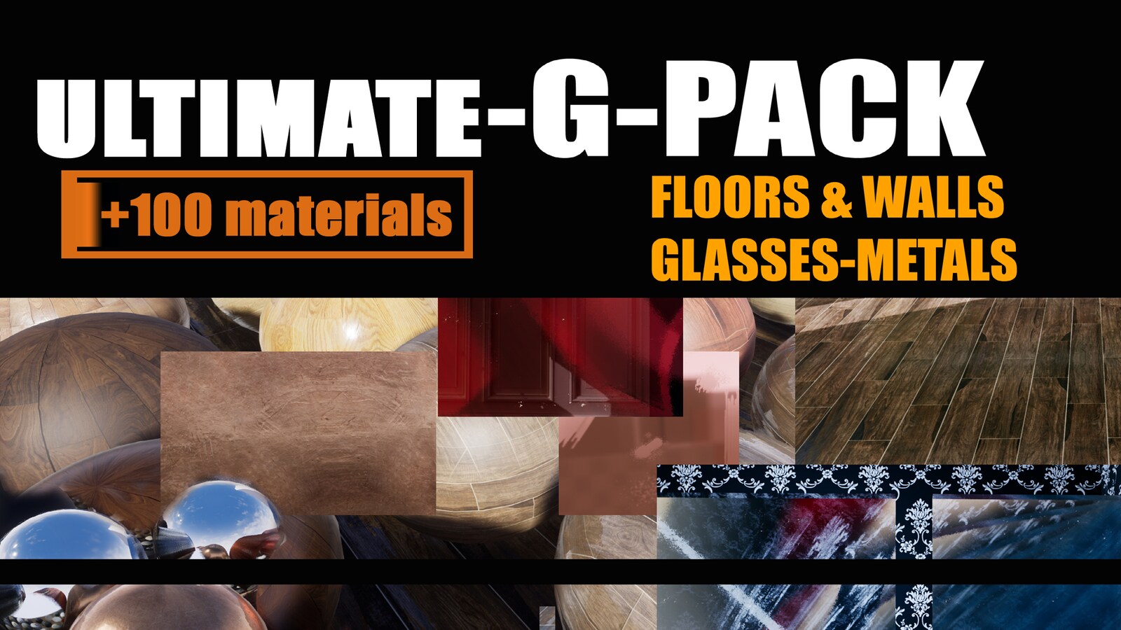 在材质创建的ULTIMATE MATERIAL GPACK-High definition-Flooring-Metals-Walls ...
