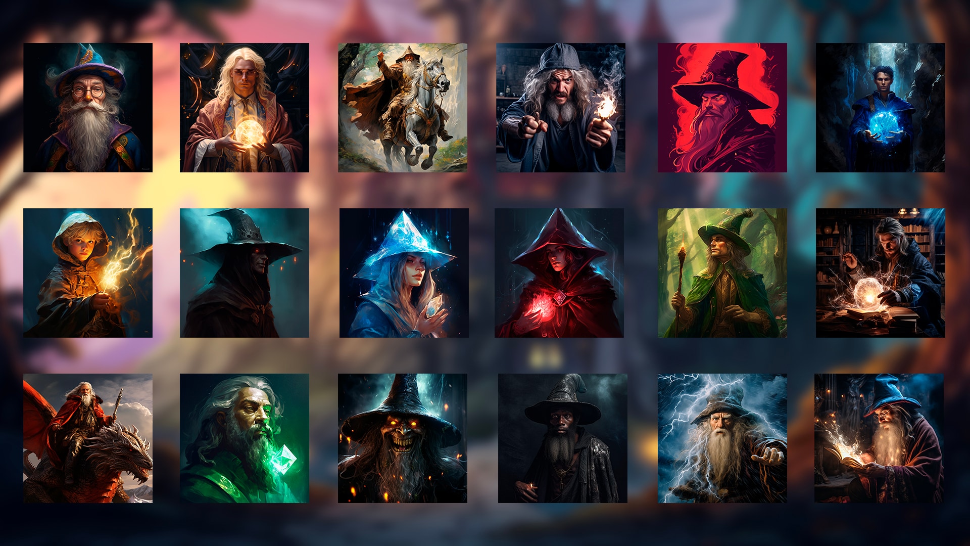 160 Wizards Avatar Icons BIG SET in 2D Assets - UE Marketplace