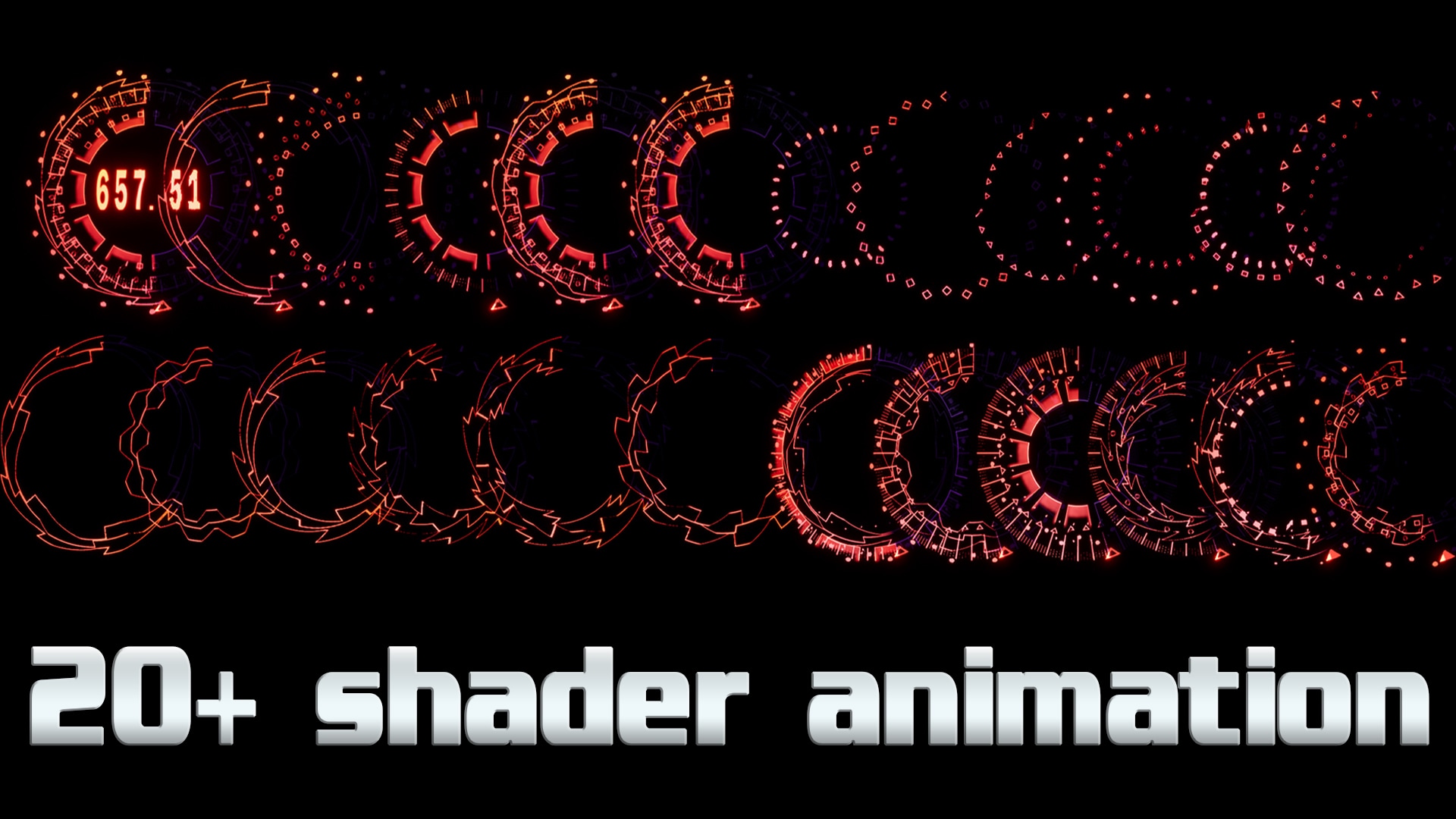 Tech Style UI Circle in Materials - UE Marketplace