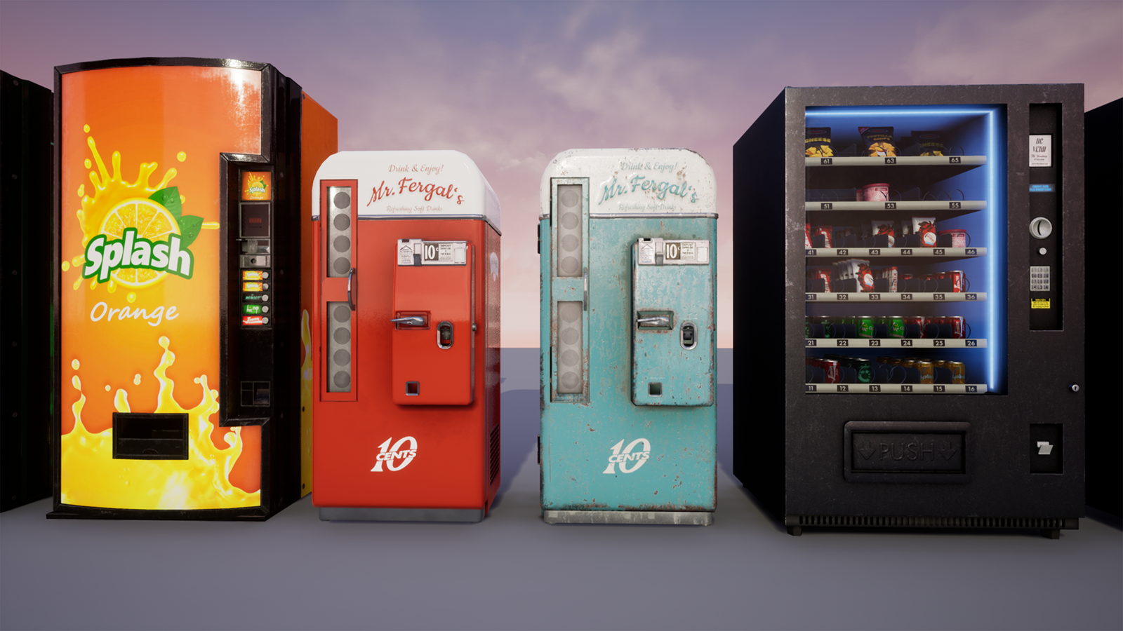Vending Machines + Food & Drinks in Props - UE Marketplace