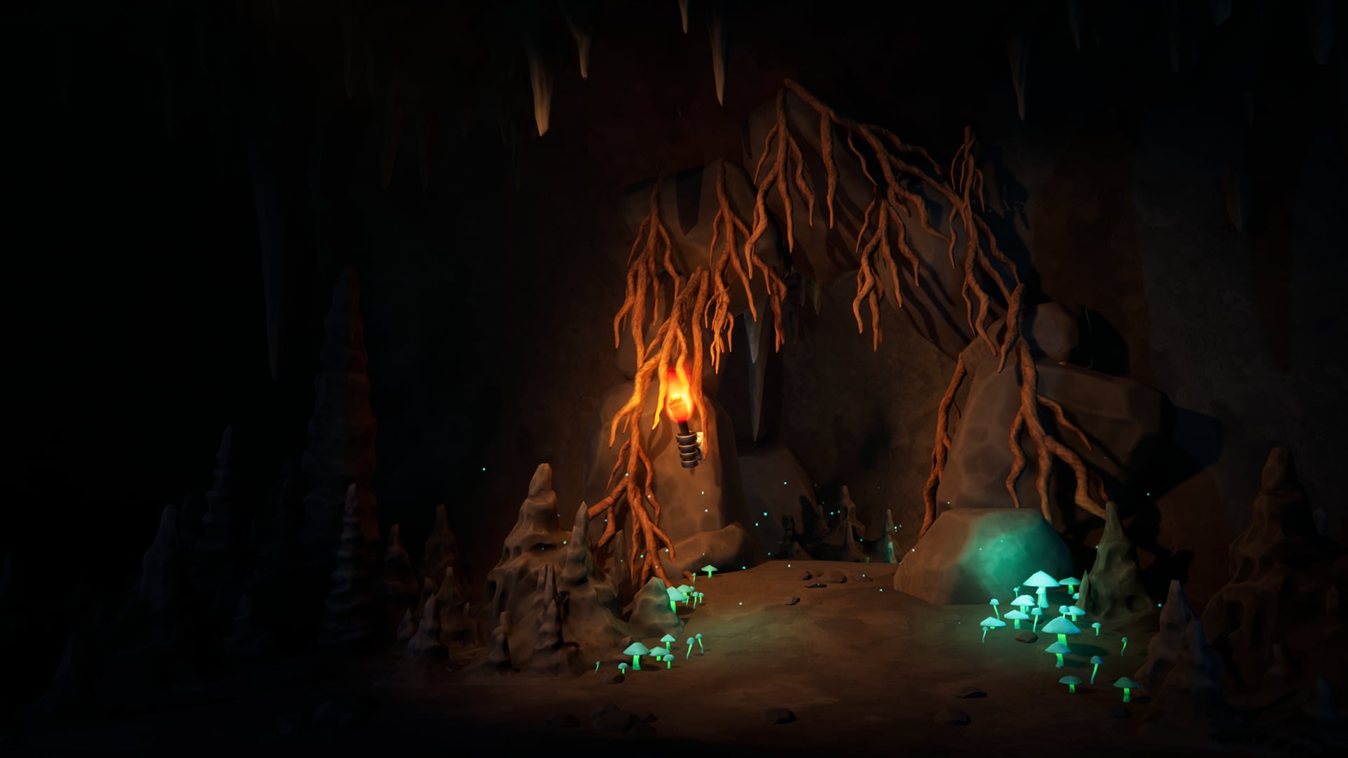 在环境创建的Stylized Modular Cave Pack - 虚幻引擎商城