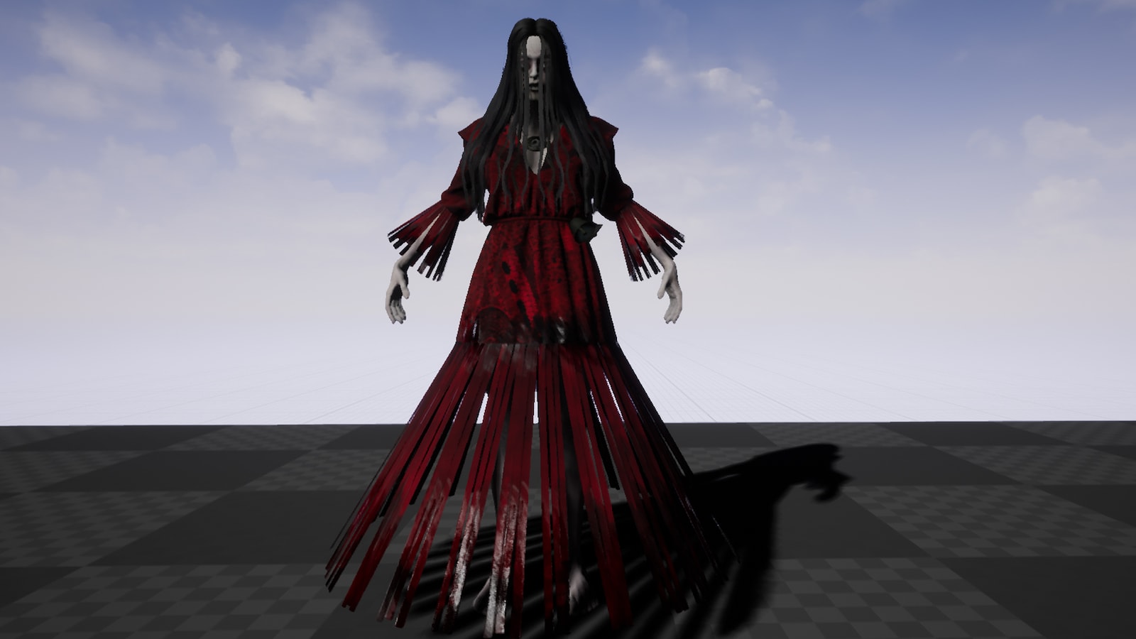 Female Ghost in Red in Characters - UE Marketplace