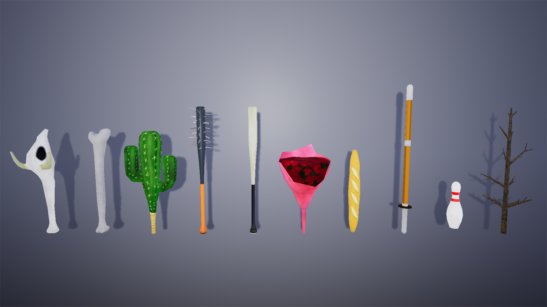 在道具创建的Funny Weapons Collection - 虚幻引擎商城