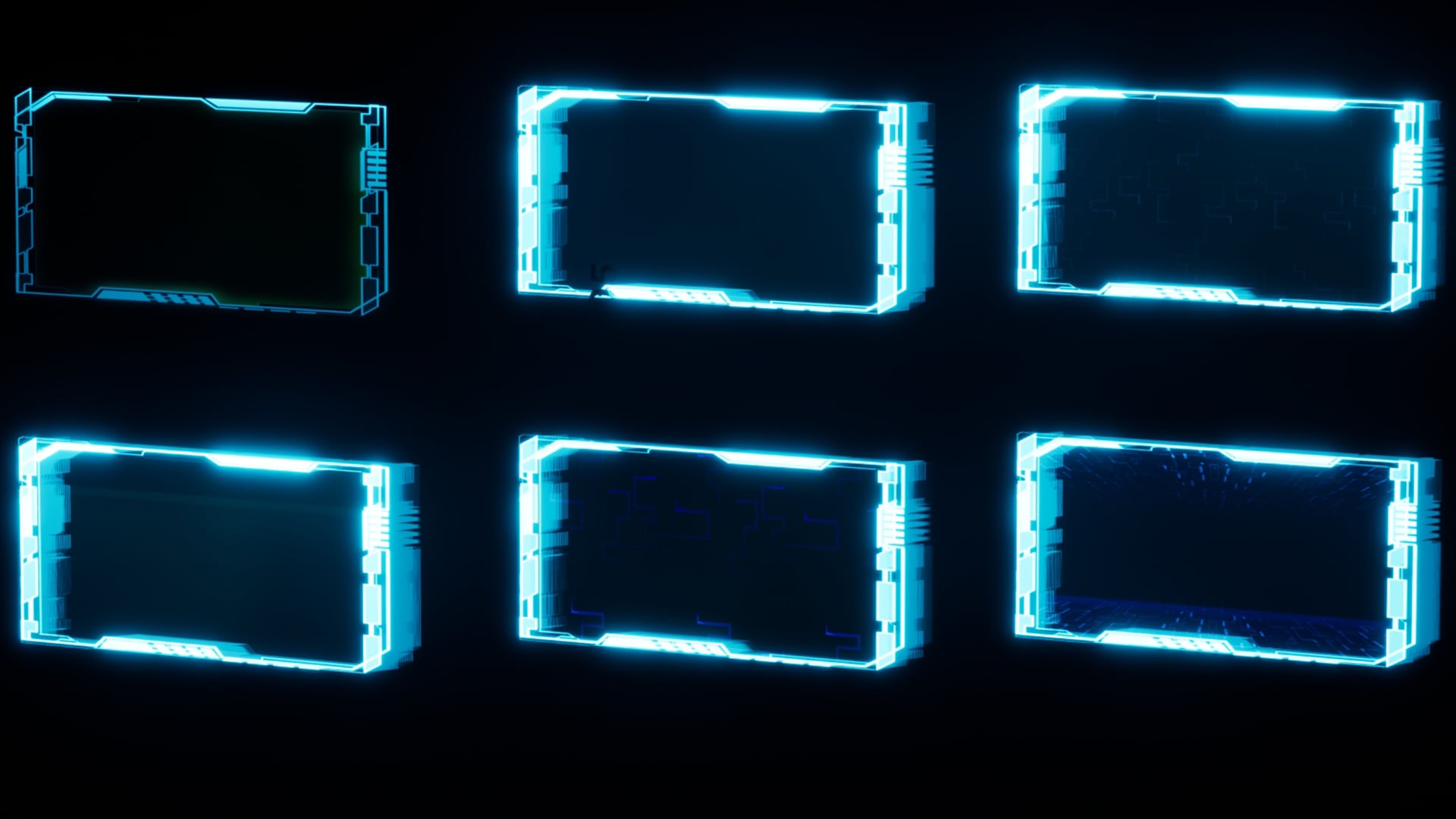 Tech Style UI Panel in Materials - UE Marketplace