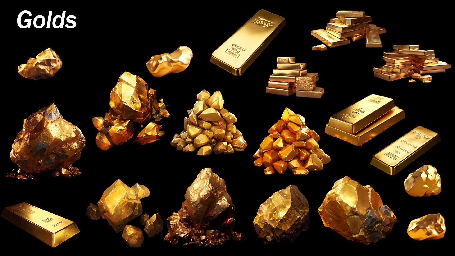 Treasure Item 123. gold, diamond, chest box in 2D Assets - UE Marketplace