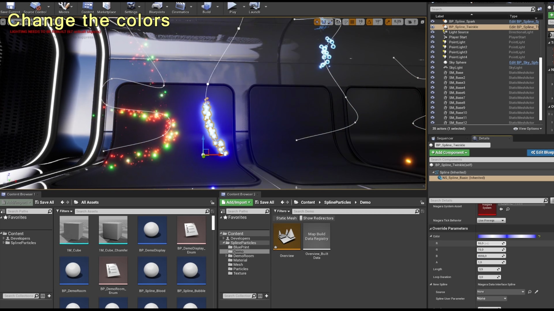 在特效创建的Spline Particle - 虚幻引擎商城