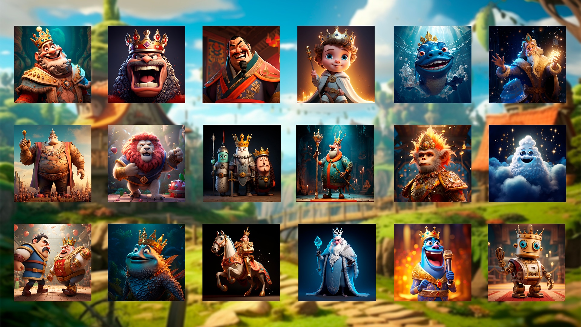 200+ Cute Kings Avatars Icons BIG PACK, 카테고리 2D 애셋 - UE 마켓플레이스