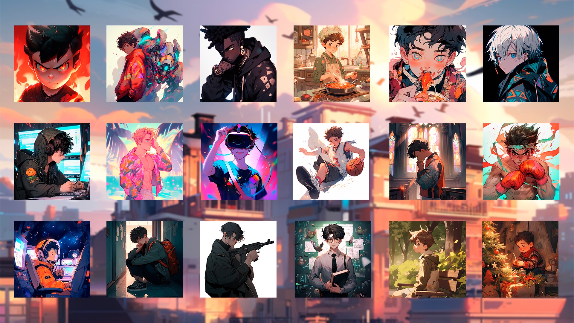 250+ Anime Boys Avatars Icons BIG PACK in 2D Assets - UE Marketplace