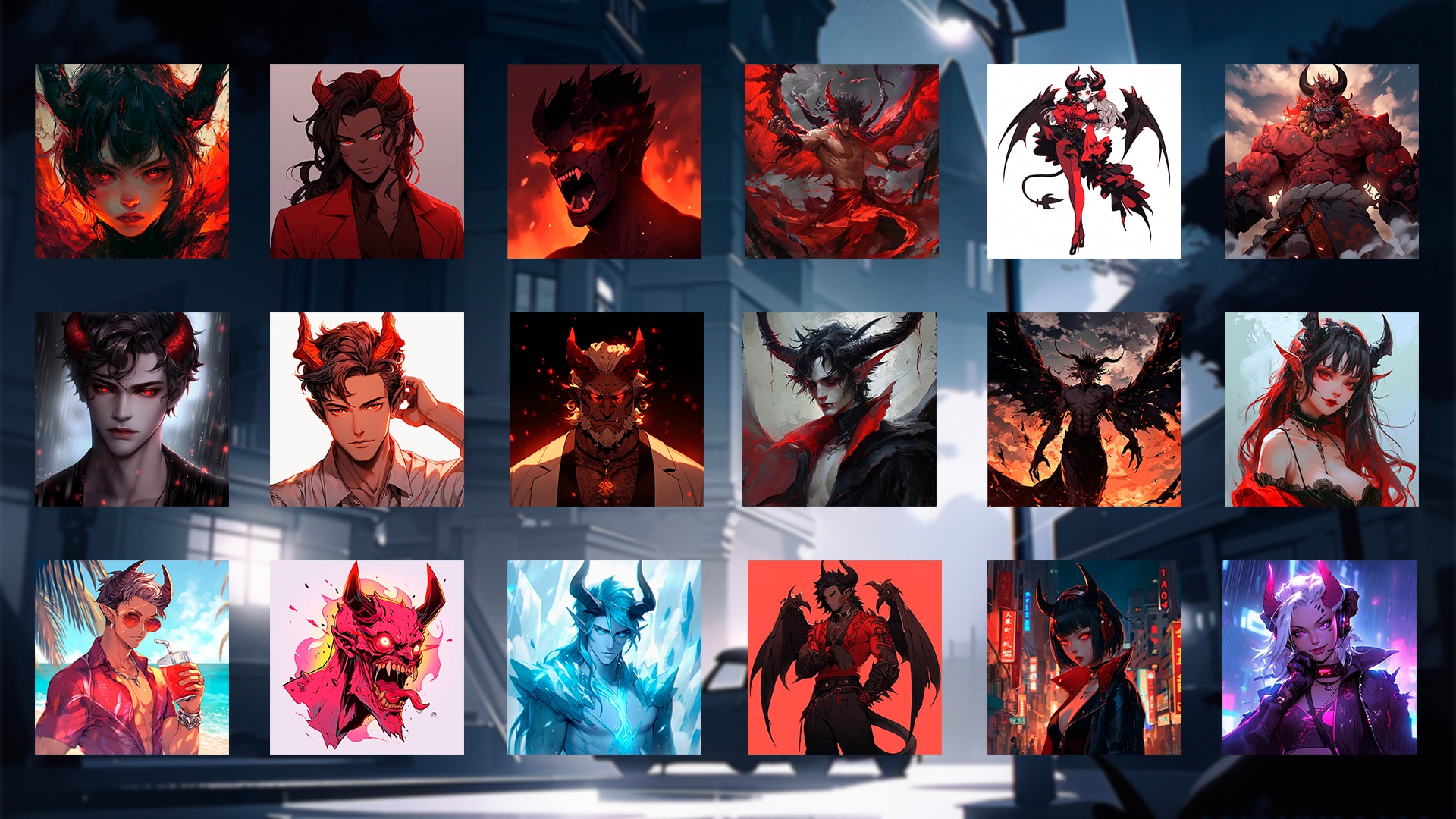 260+ Anime Demons Avatar Icons BIG PACK in 2D Assets - UE Marketplace